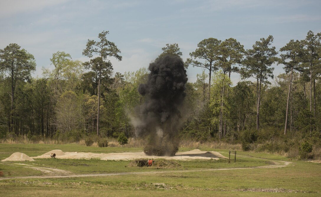 Taking out the trash: EOD sets off clean-up shot
