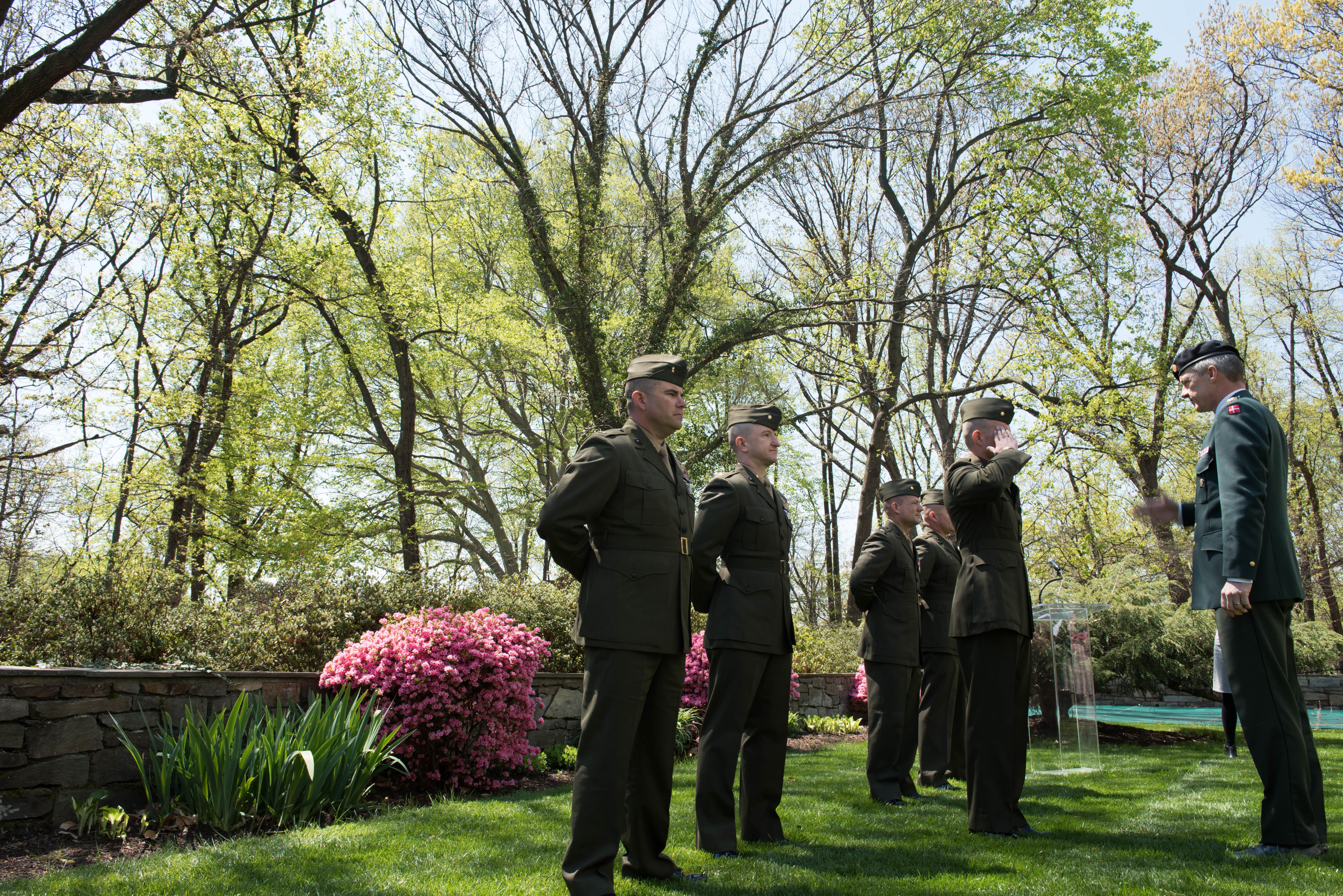 Marines awarded medals from Danish military Gen. Peter Bartram