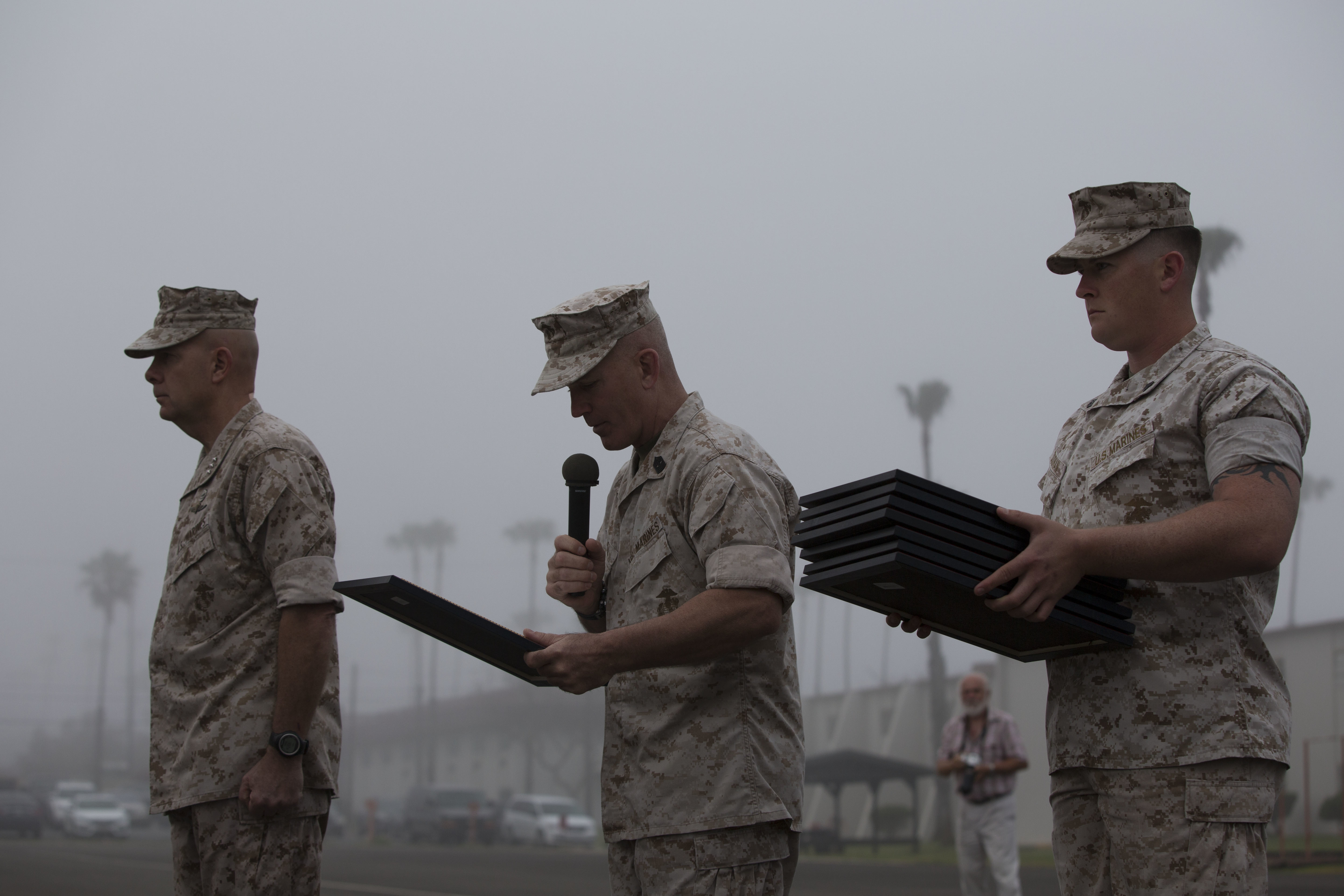 I MEF CG, Sgt. Maj. Meritoriously promote new SNCOs