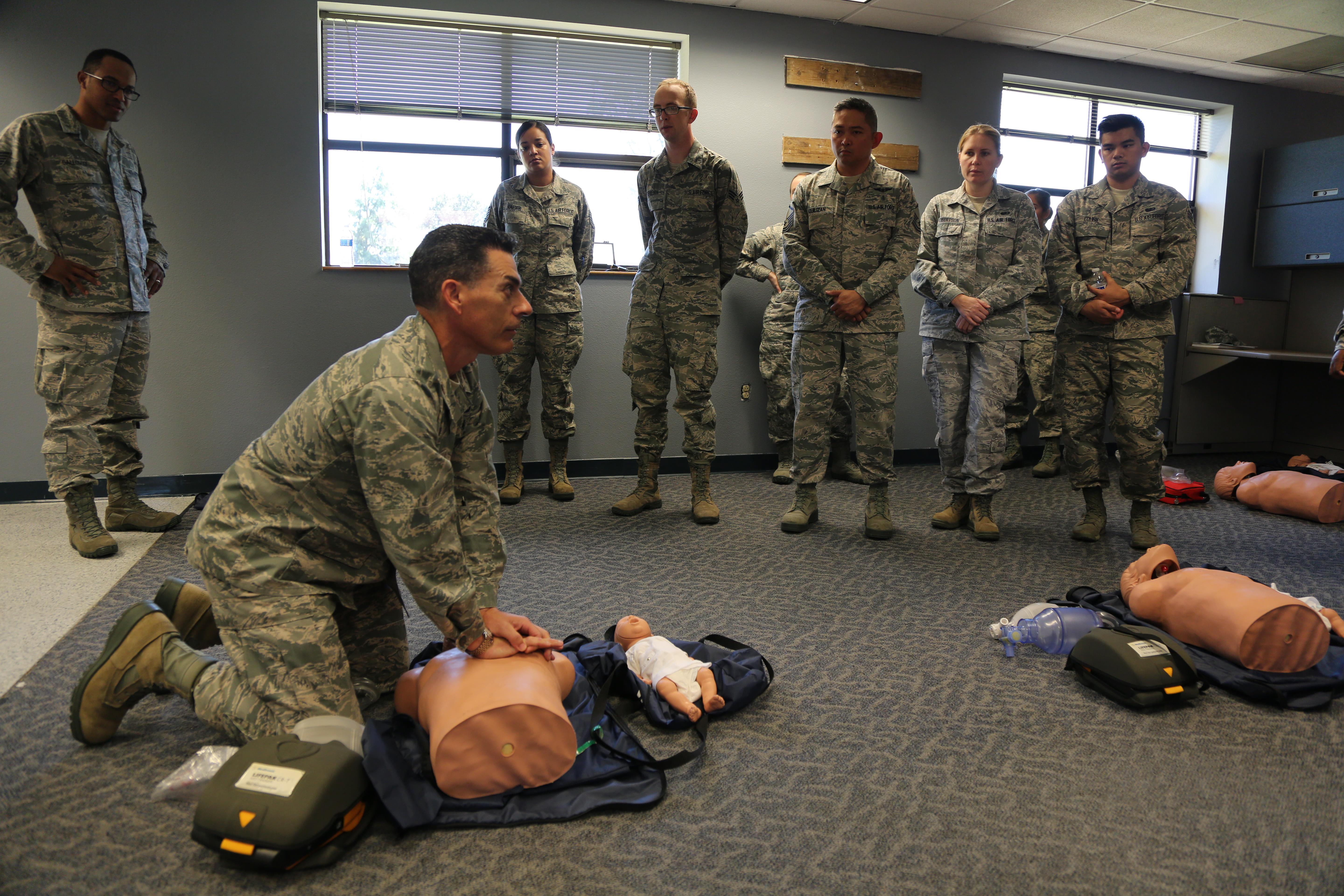 349th Wing members take part in EMT training in new training room ...