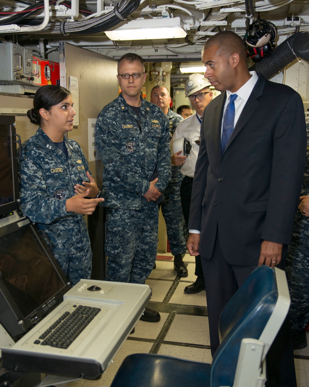 Assistant Secretary of the Navy Visits with Sailors of USS Michigan ...