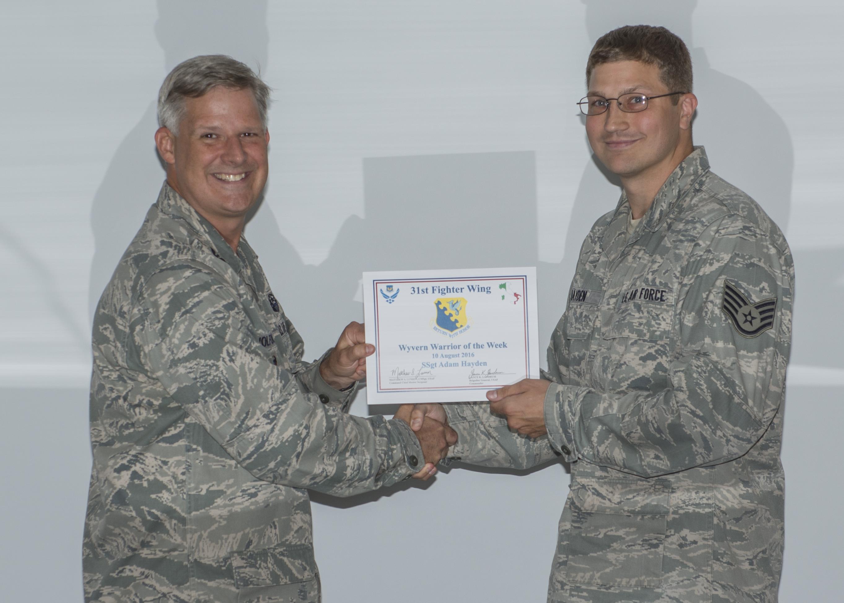 Staff Sgt. Adam Hayden