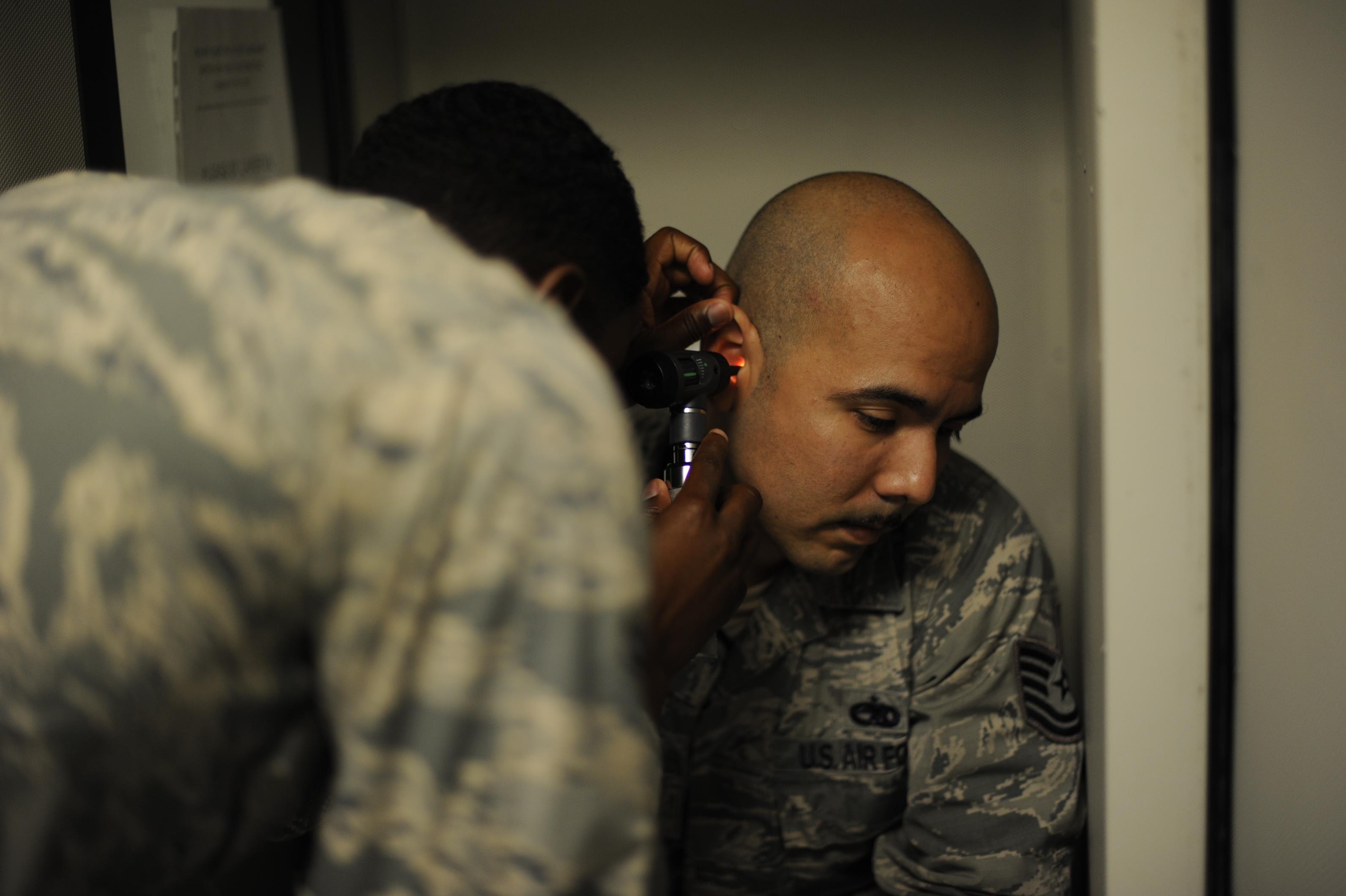 Public Health Airmen provide late-night hearing tests for maintainers ...