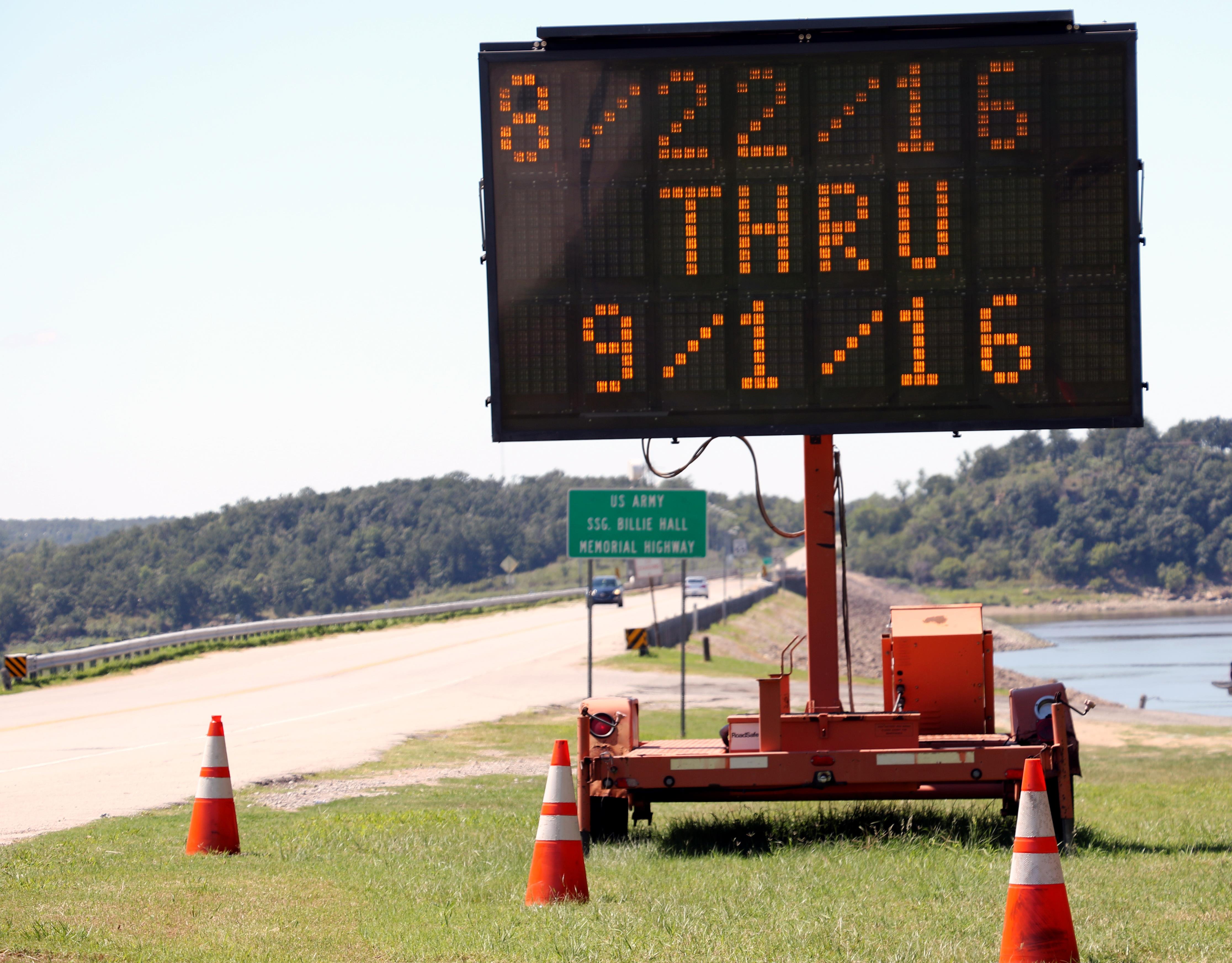 Temporary closure of State Highway 151 over Keystone Dam
