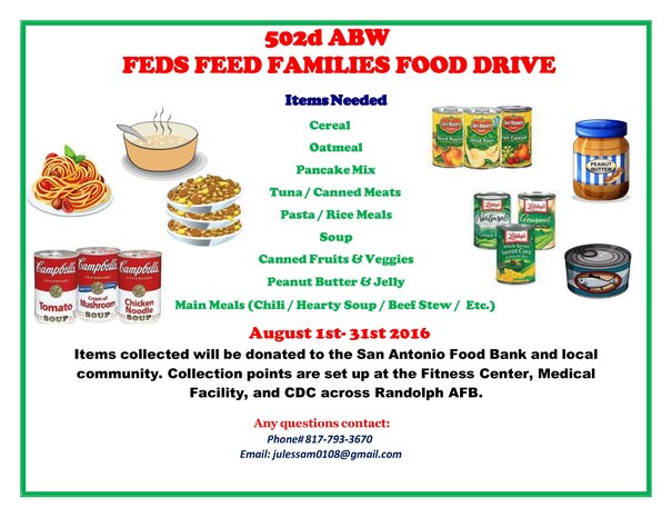 Feds Feed Families Food Drive seeking donations through Aug. 31