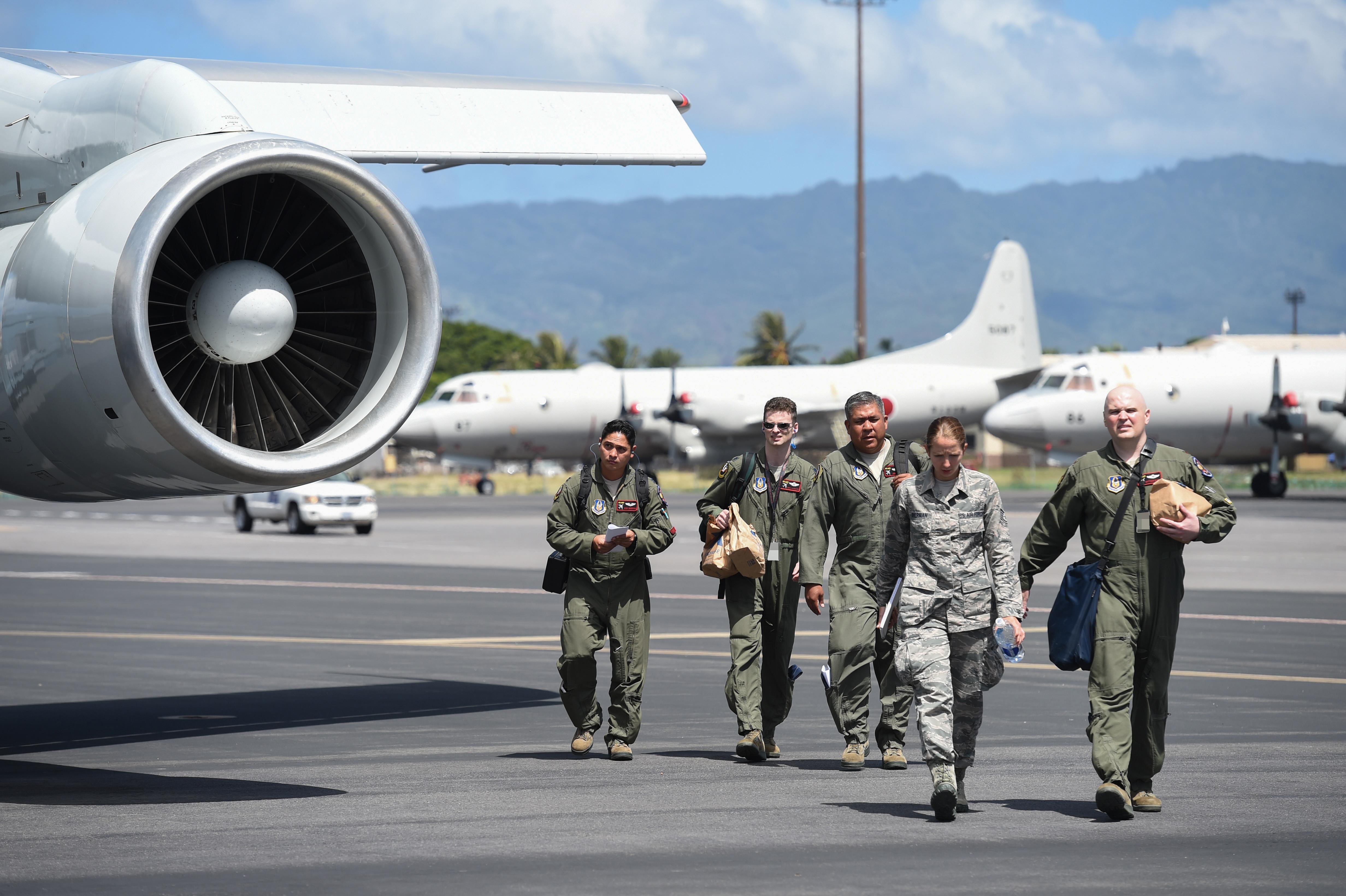Tinker AWACS return from Pacific after successful RIMPAC 2016 exercise ...