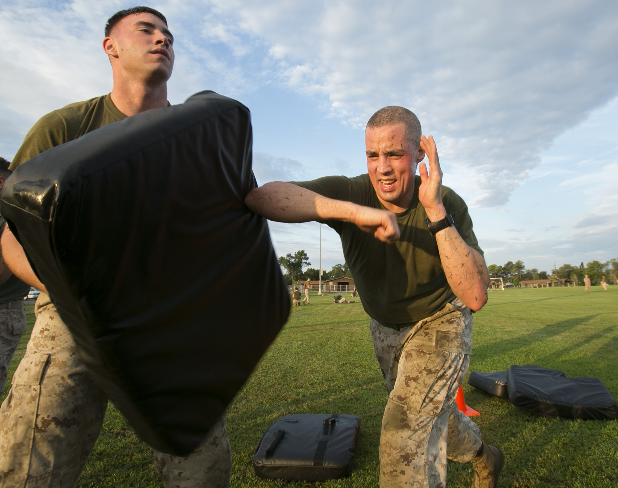Headquarters and Service Battalion PT session