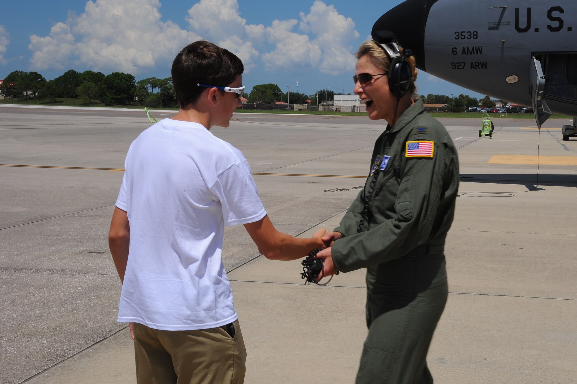 Wish granted for young, aspiring pilot > MacDill Air Force Base > Display