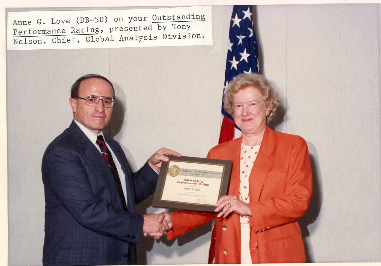 Faces of Defense Intelligence: Anne G. Love > Defense Intelligence ...