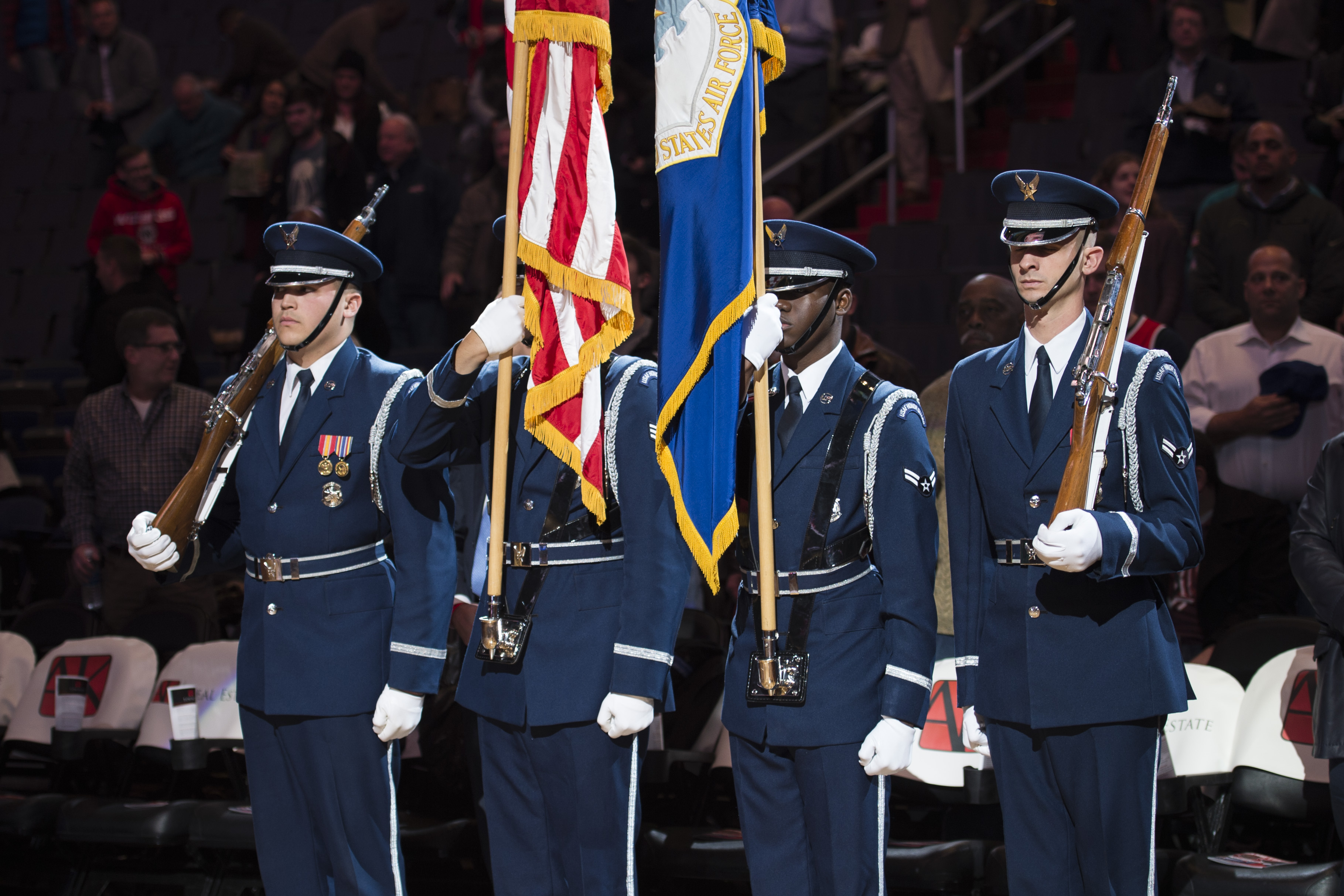Wizards’ AF night highlights honor guard, drill team > Joint Base ...