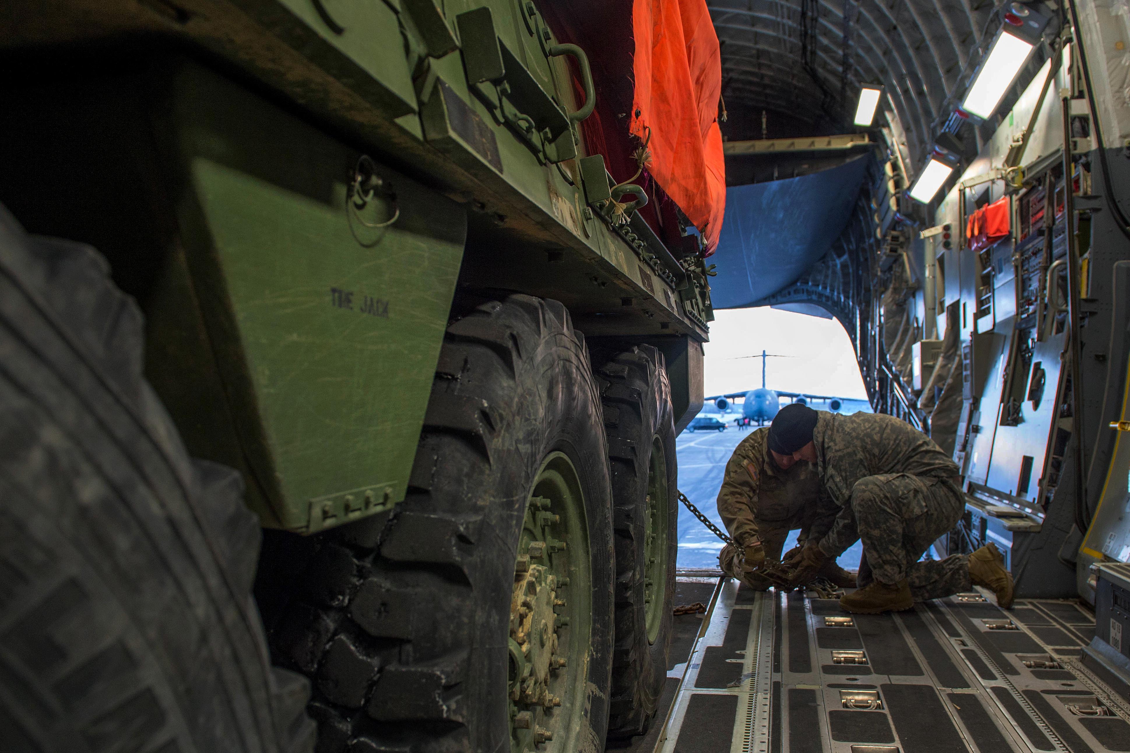 Securing a Stryker | U.S. Department of War