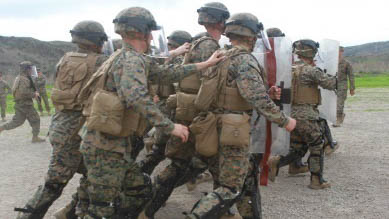 Law enforcement Marines keep the peace with combat engineers > United ...