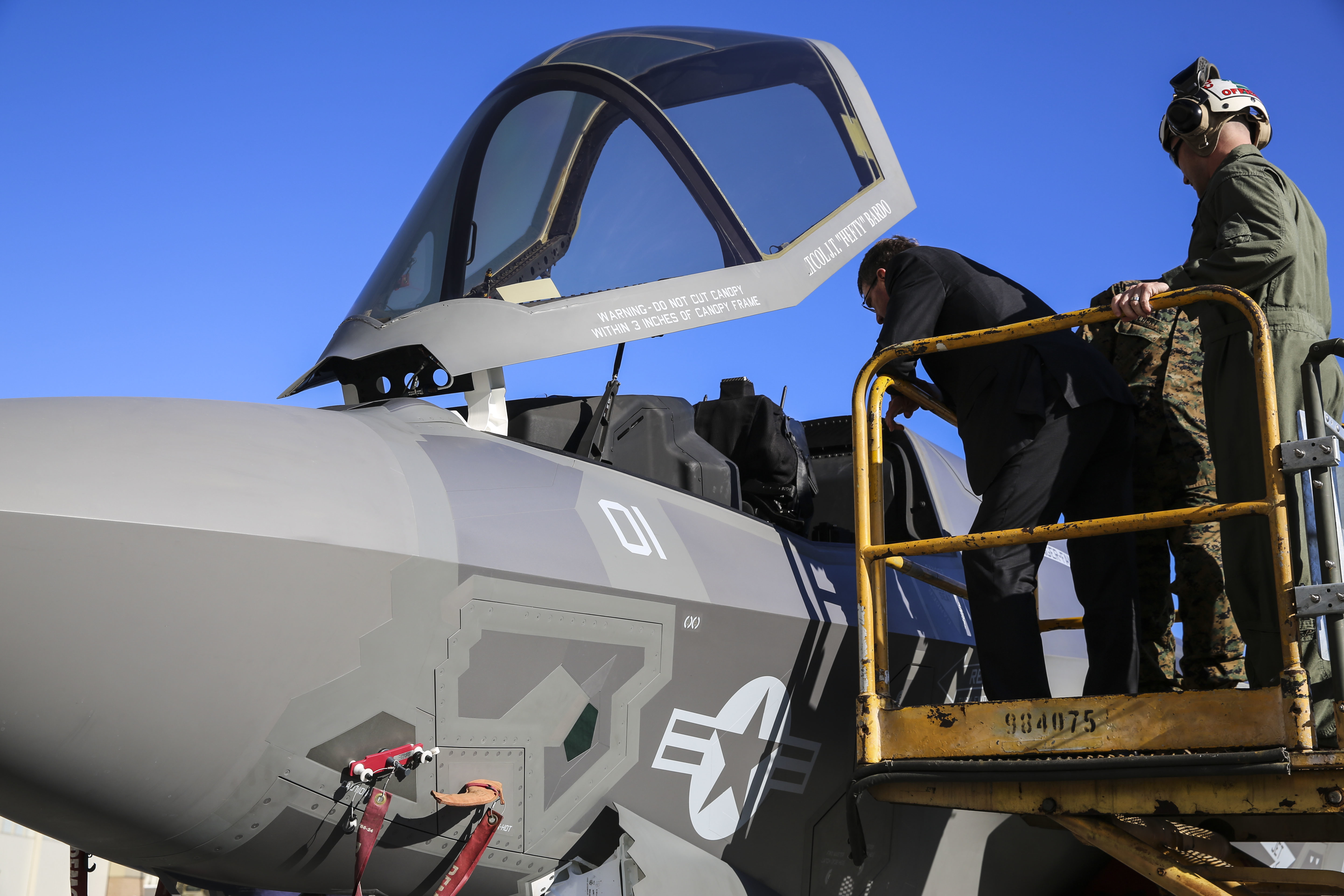 Secretary of Defense visits service members aboard MCAS Miramar ...