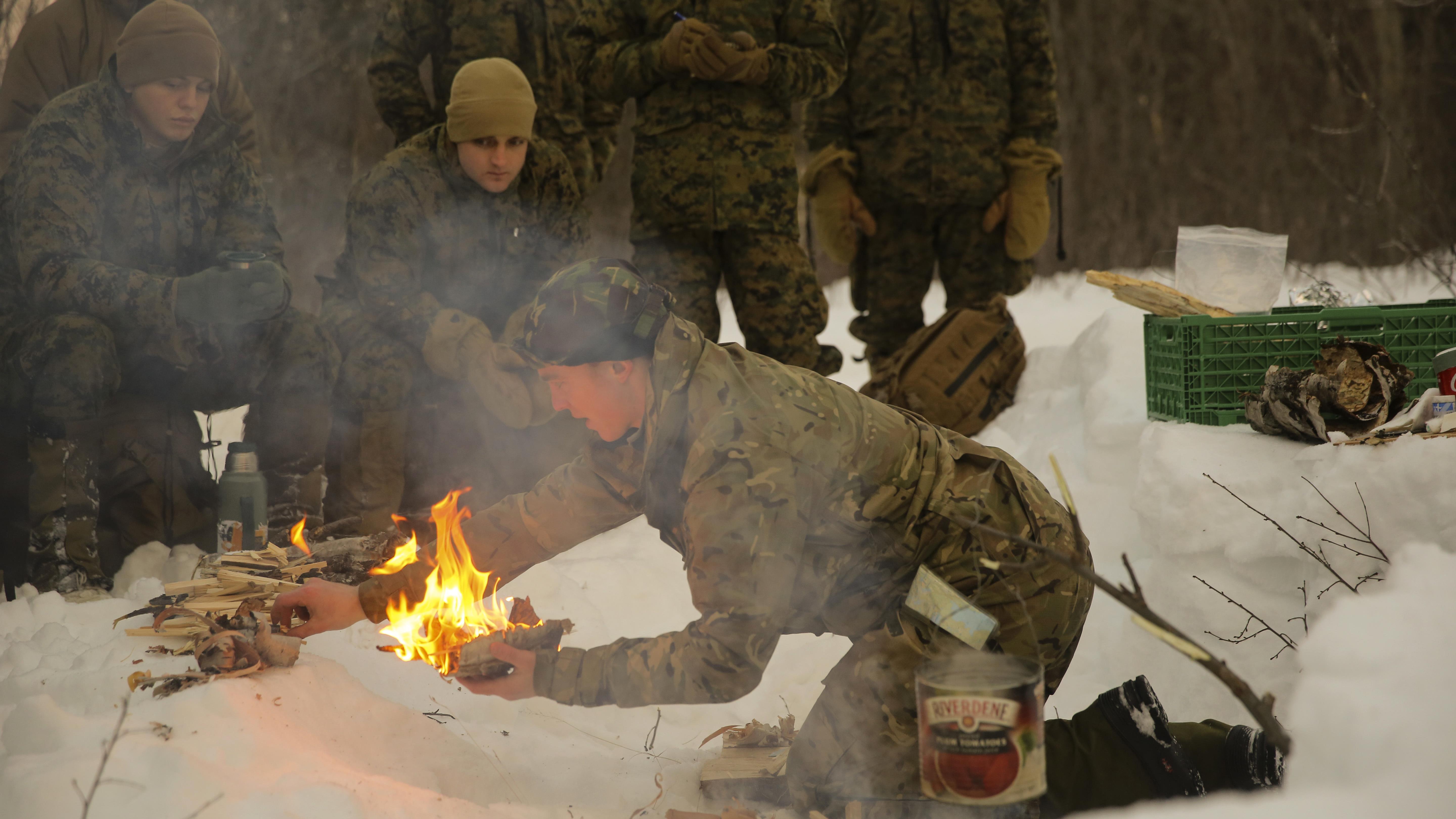 BSRF Marines put survival skills to the test in Norway