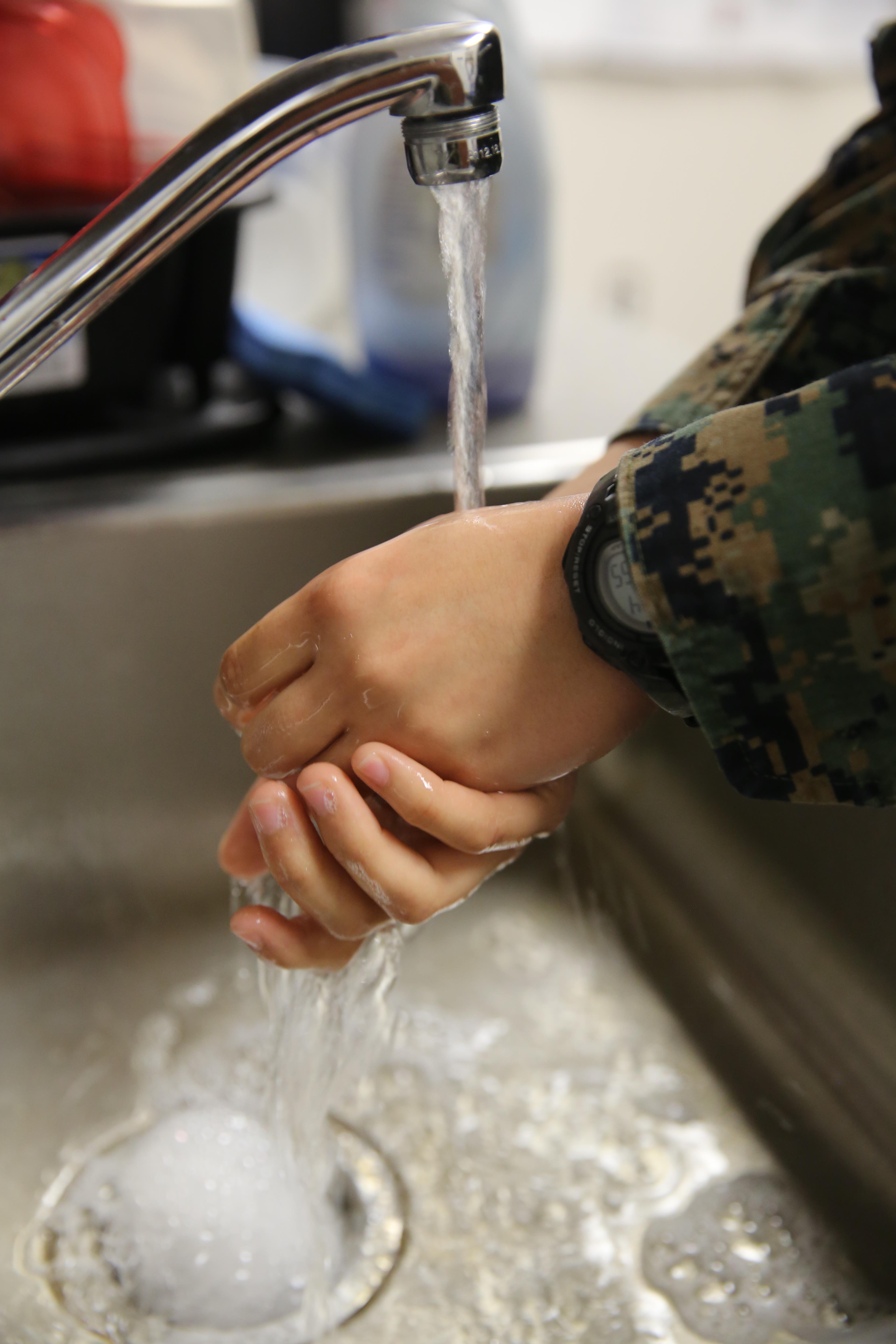 Rinsing Hands Without Soap