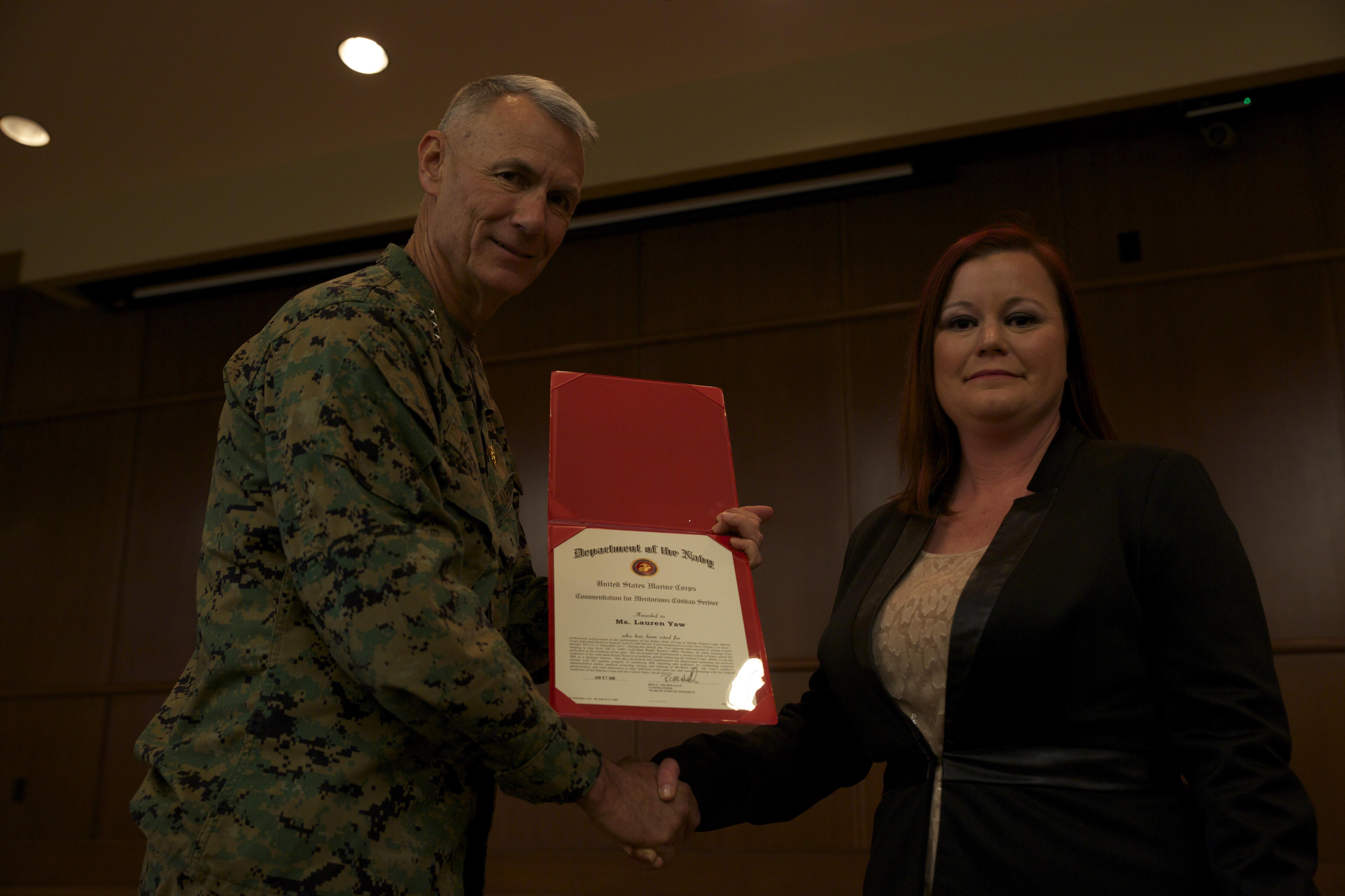 Marine Forces Reserve names the Civilians of the Year