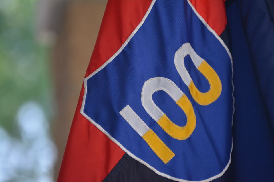 100th Division Colors Fly High