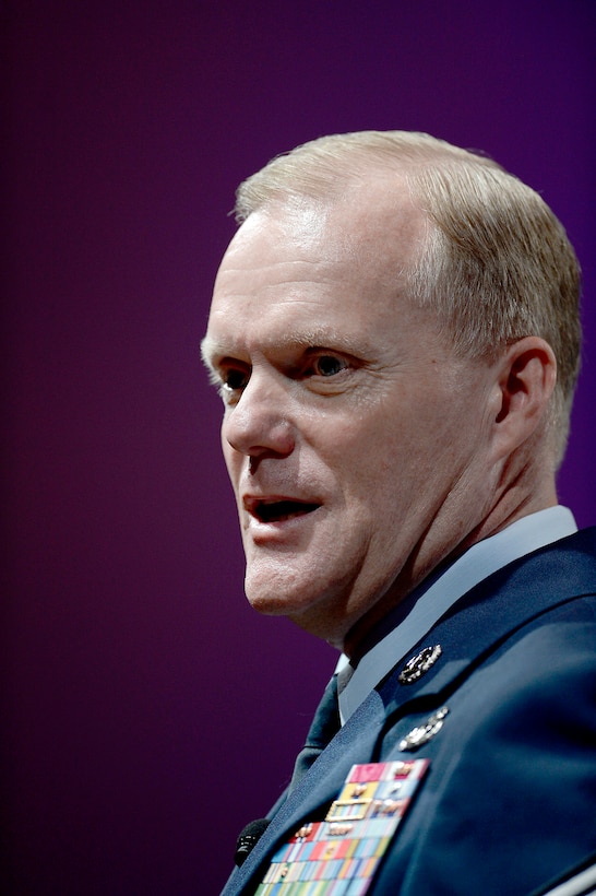 Chief Master Sgt. of the Air Force James A. Cody gives his "Enlisted ...