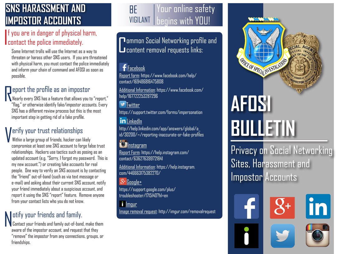 AFOSI social network tips.