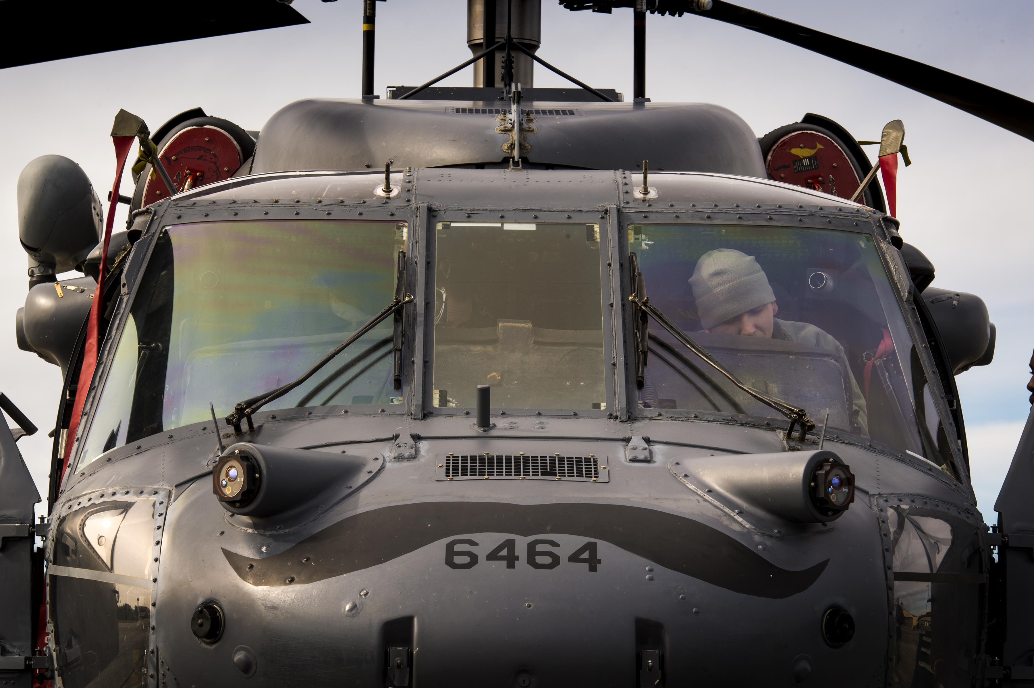 Moustache helicopter face