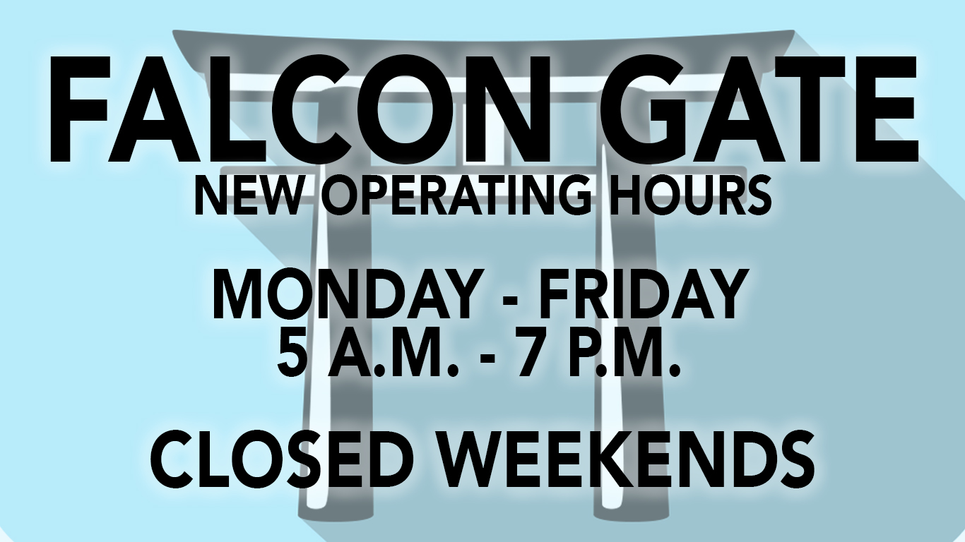 New Falcon Gate Hours | Closed Weekends