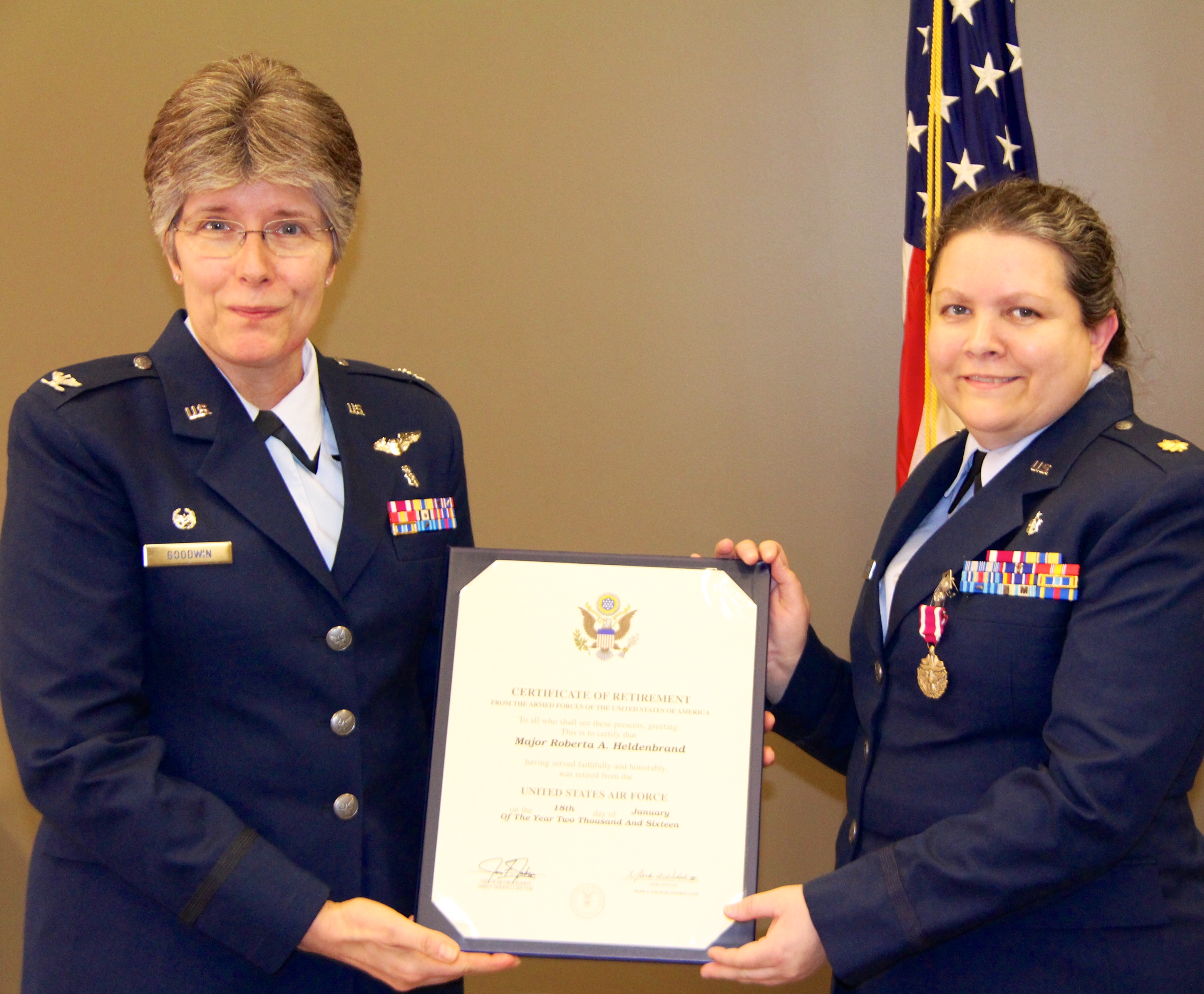 Heldenbrand says farewell to friends of the 932nd Medical Group