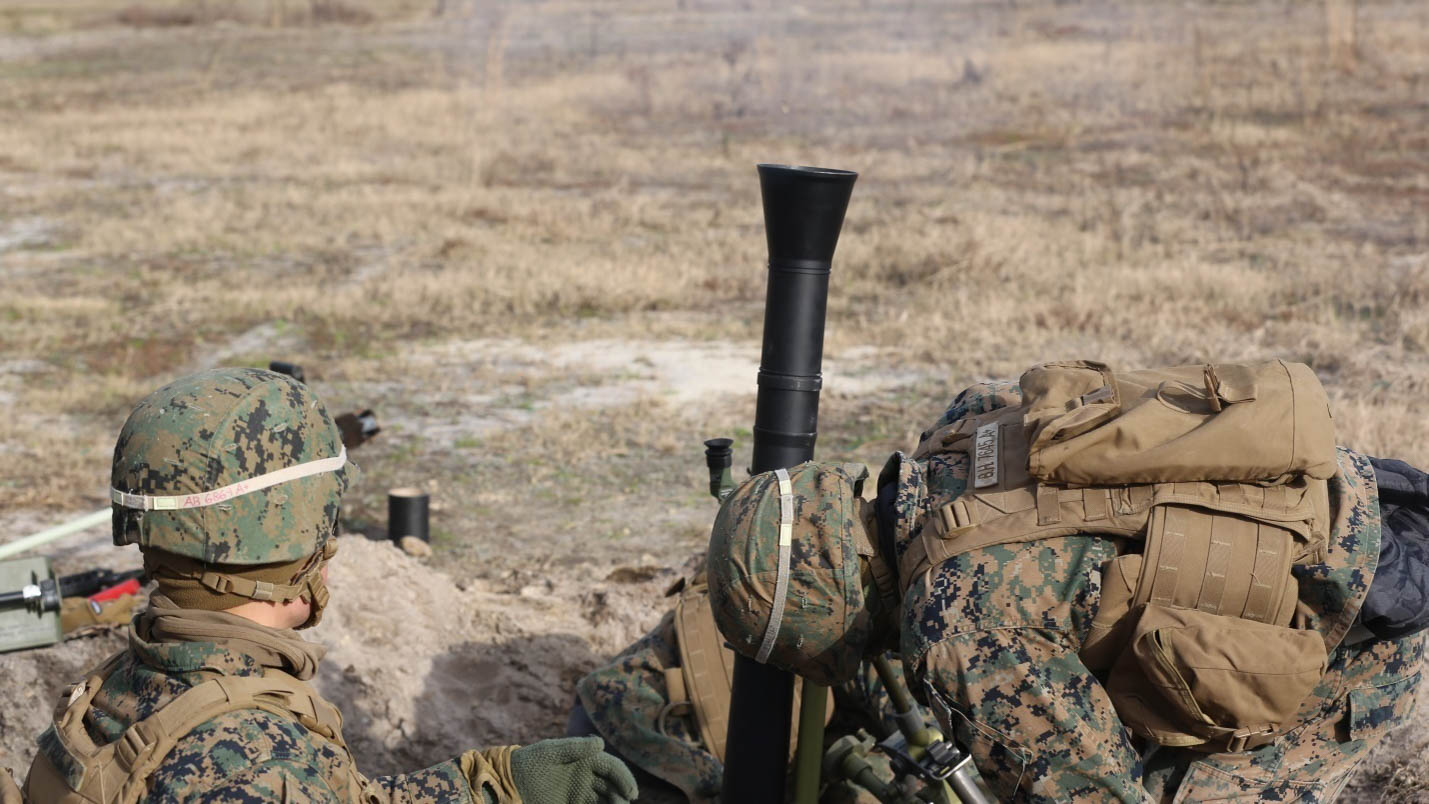 Boom! 2-2 mortars fire rounds downrange