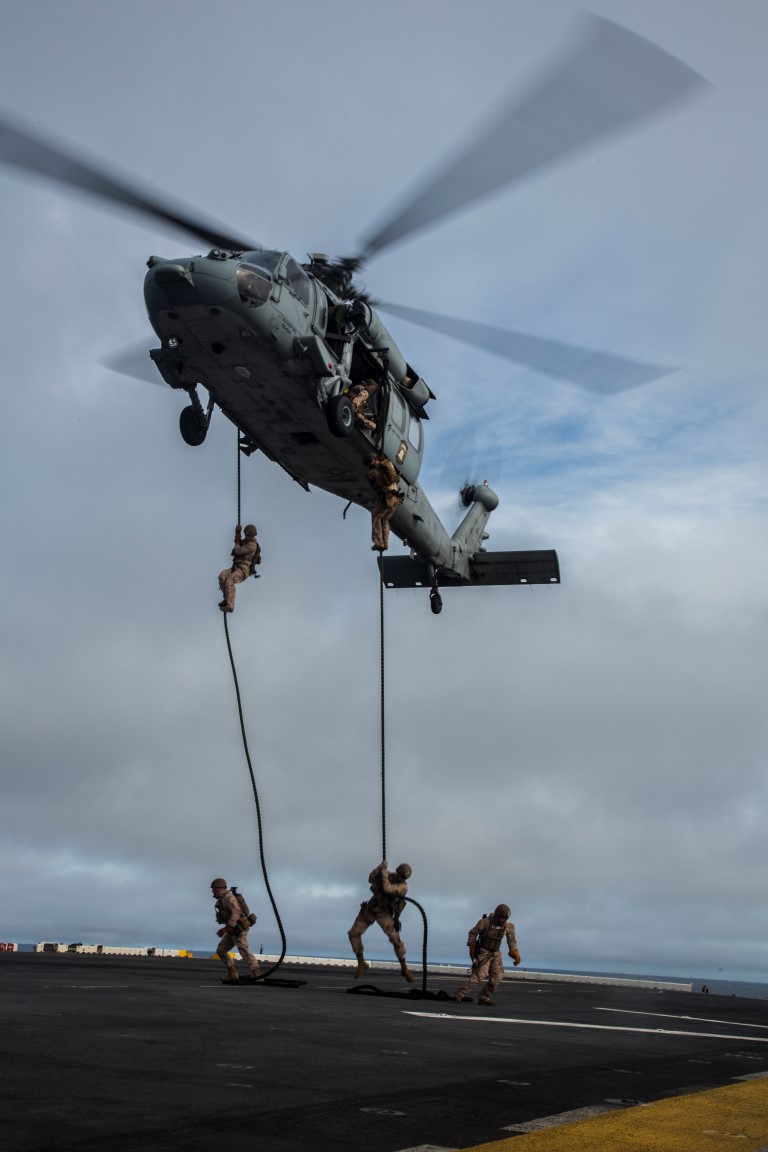 Maritime fast roping