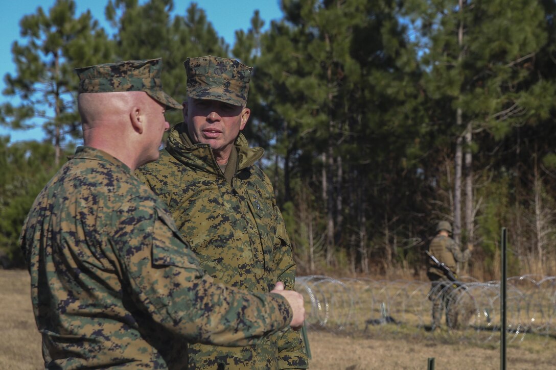 Lt. Gen. Wissler visits, engages with II MEF Marines