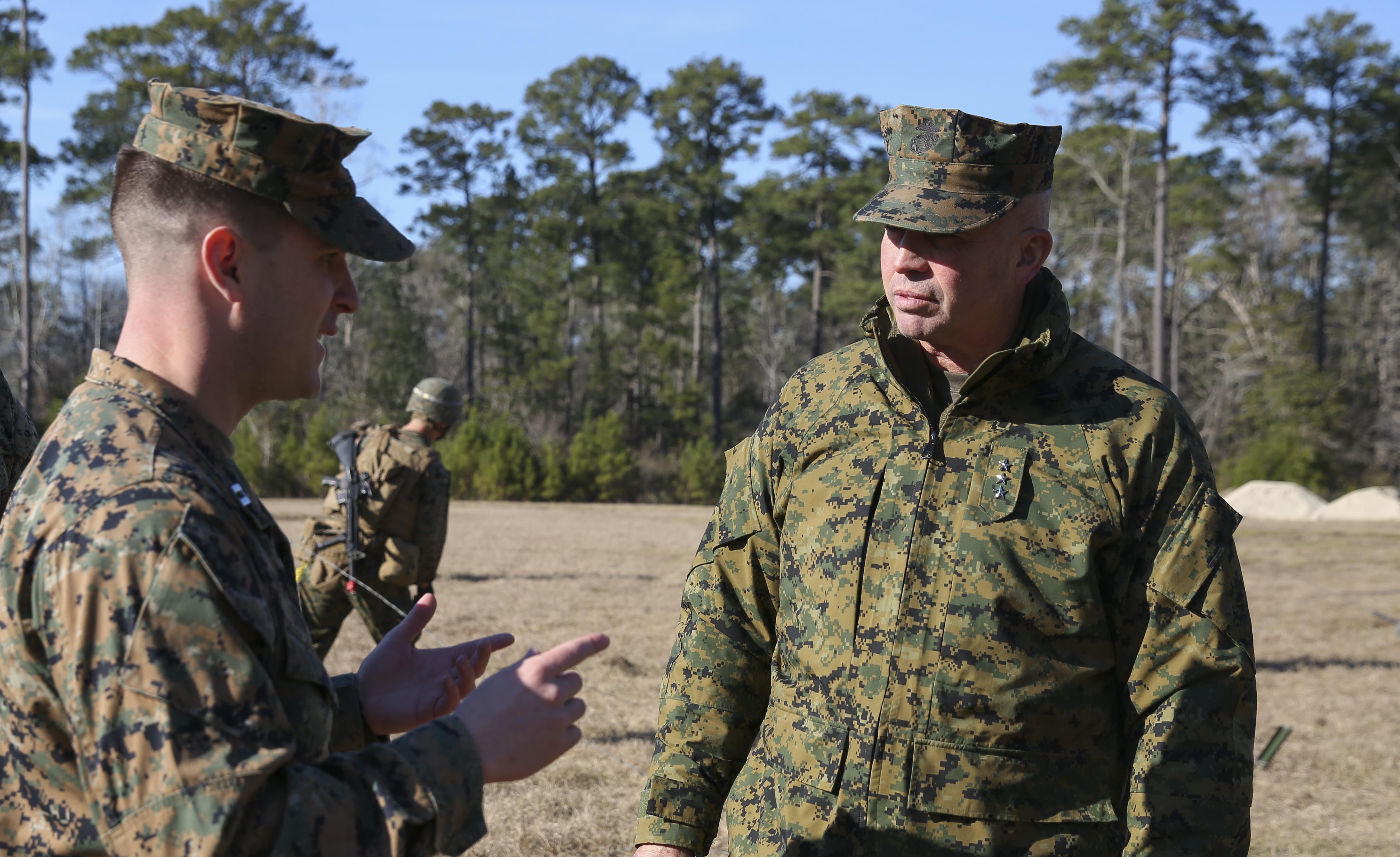 Lt. Gen. Wissler visits, engages with II MEF Marines