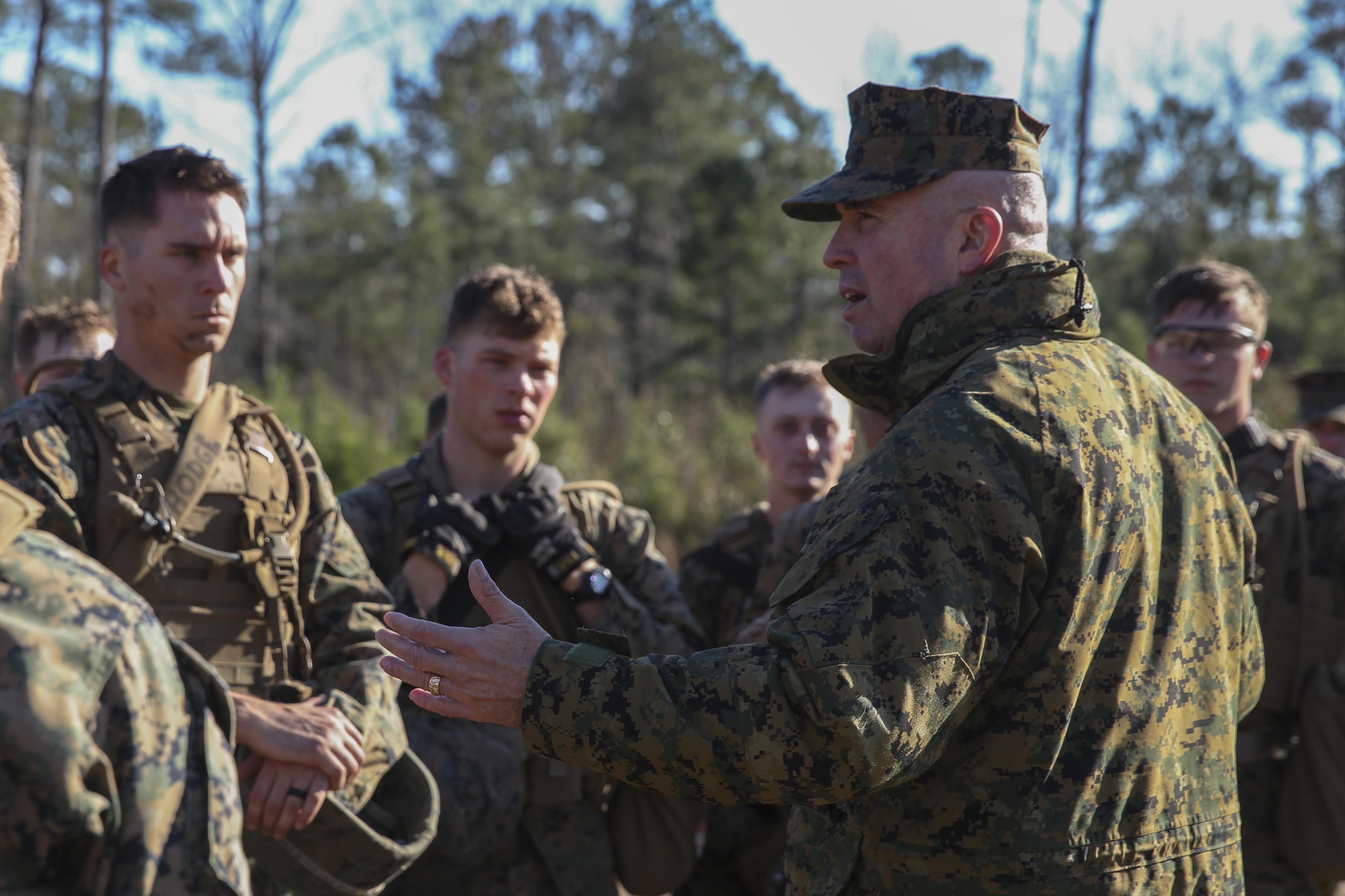 Lt. Gen. Wissler visits, engages with II MEF Marines