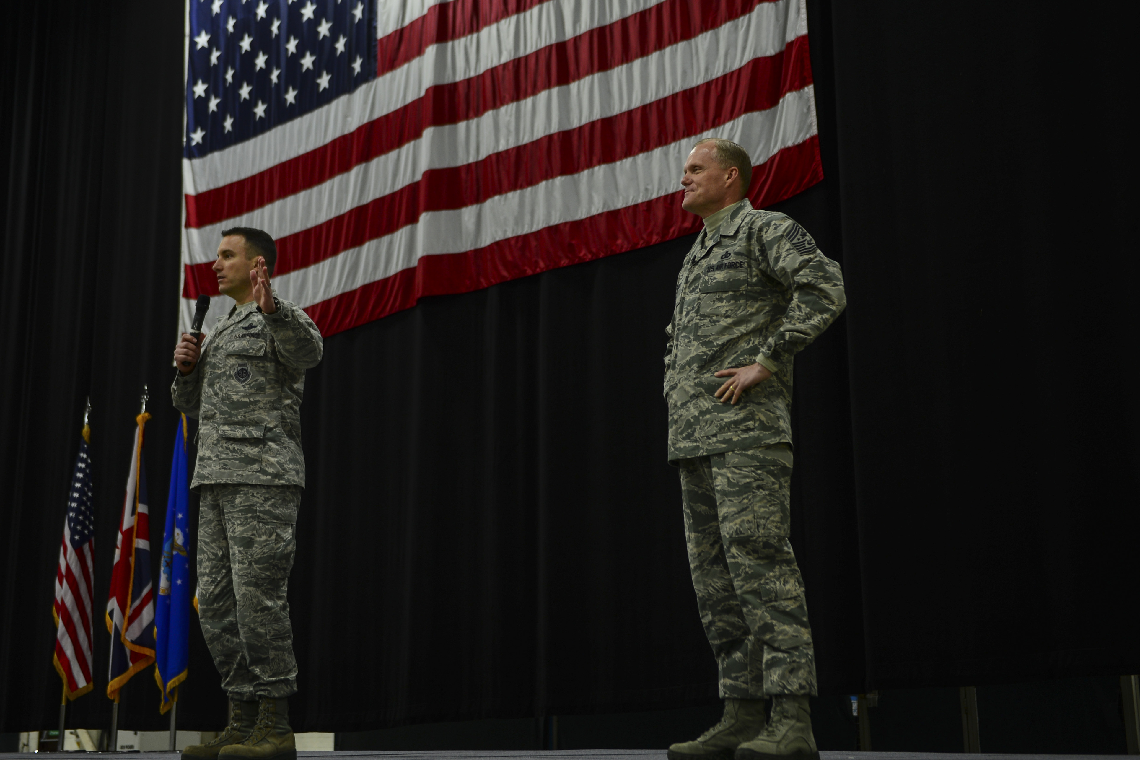 CMSAF meets 48th FW command, holds base All-Call > U.S. Air Forces in ...