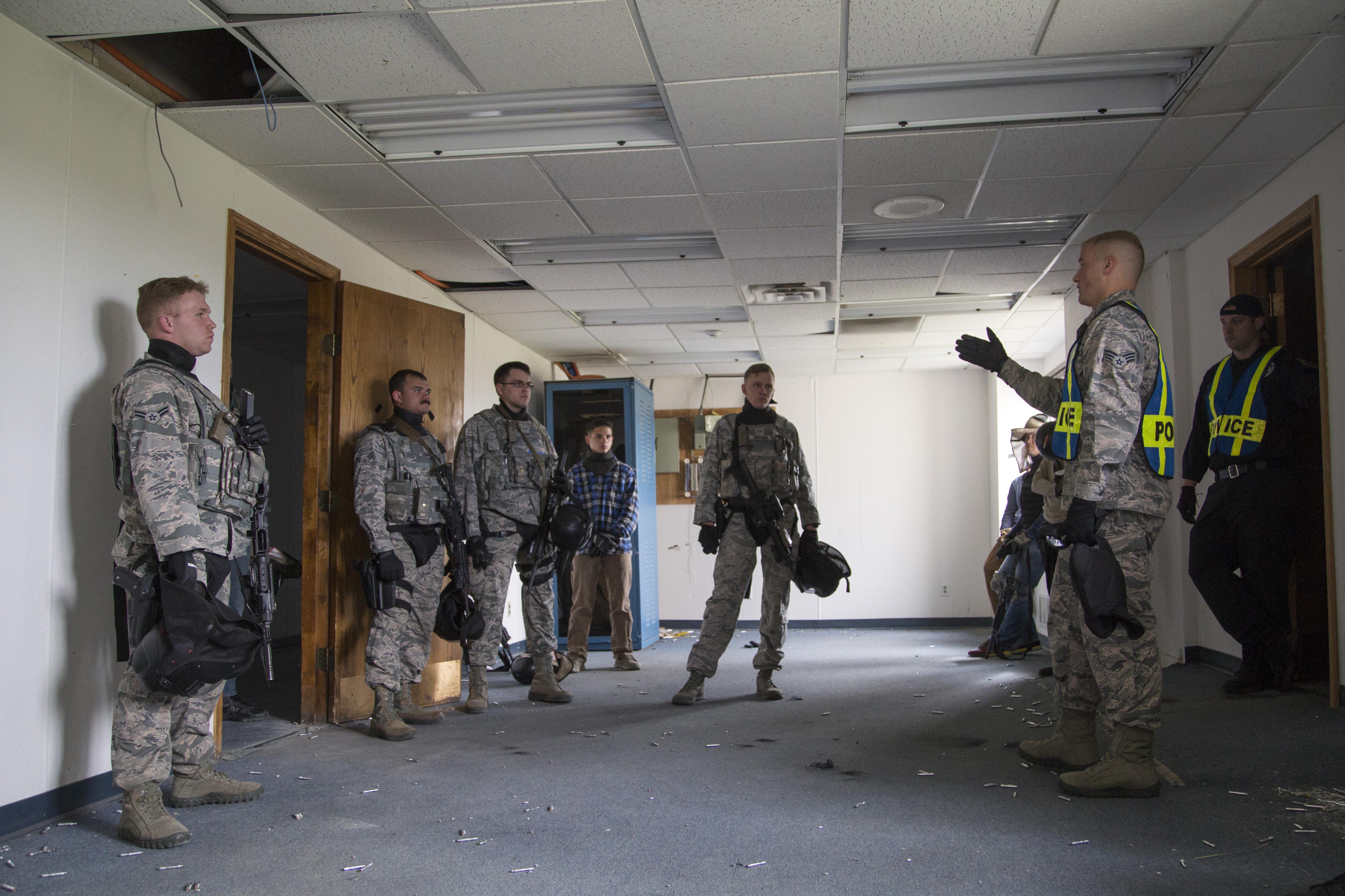 673d Security Forces Squadron conducts high risk response training