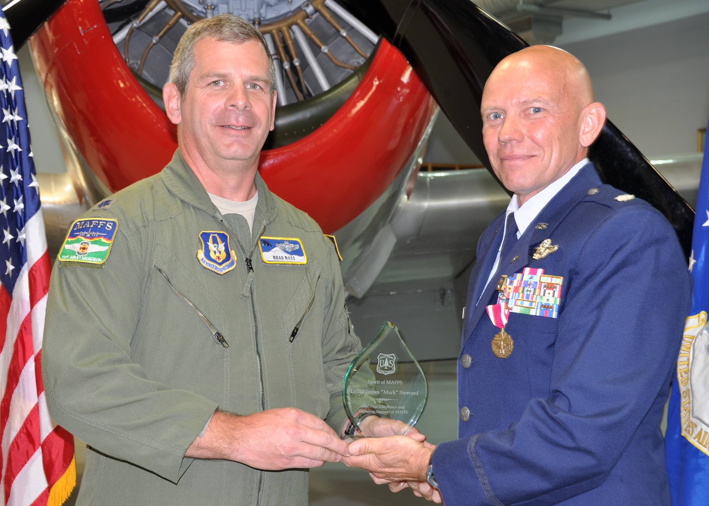Reserve pilot recognized for career contributions to aerial fire ...
