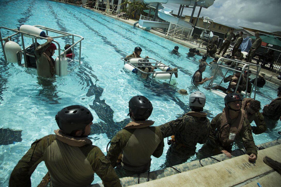 RIMPAC 16: Shallow Water Egress Training