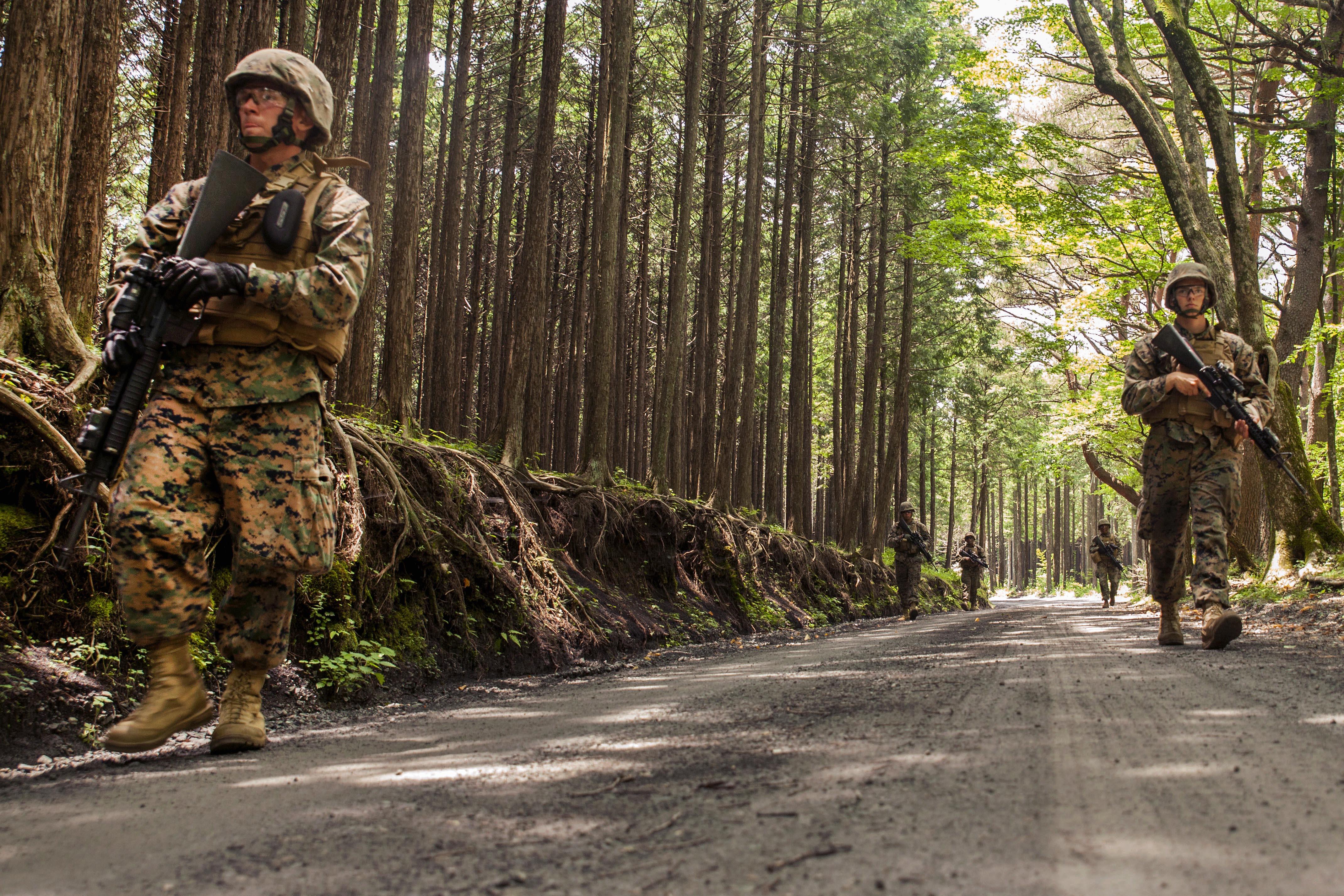 Patrolling Marines | U.S. Department of War