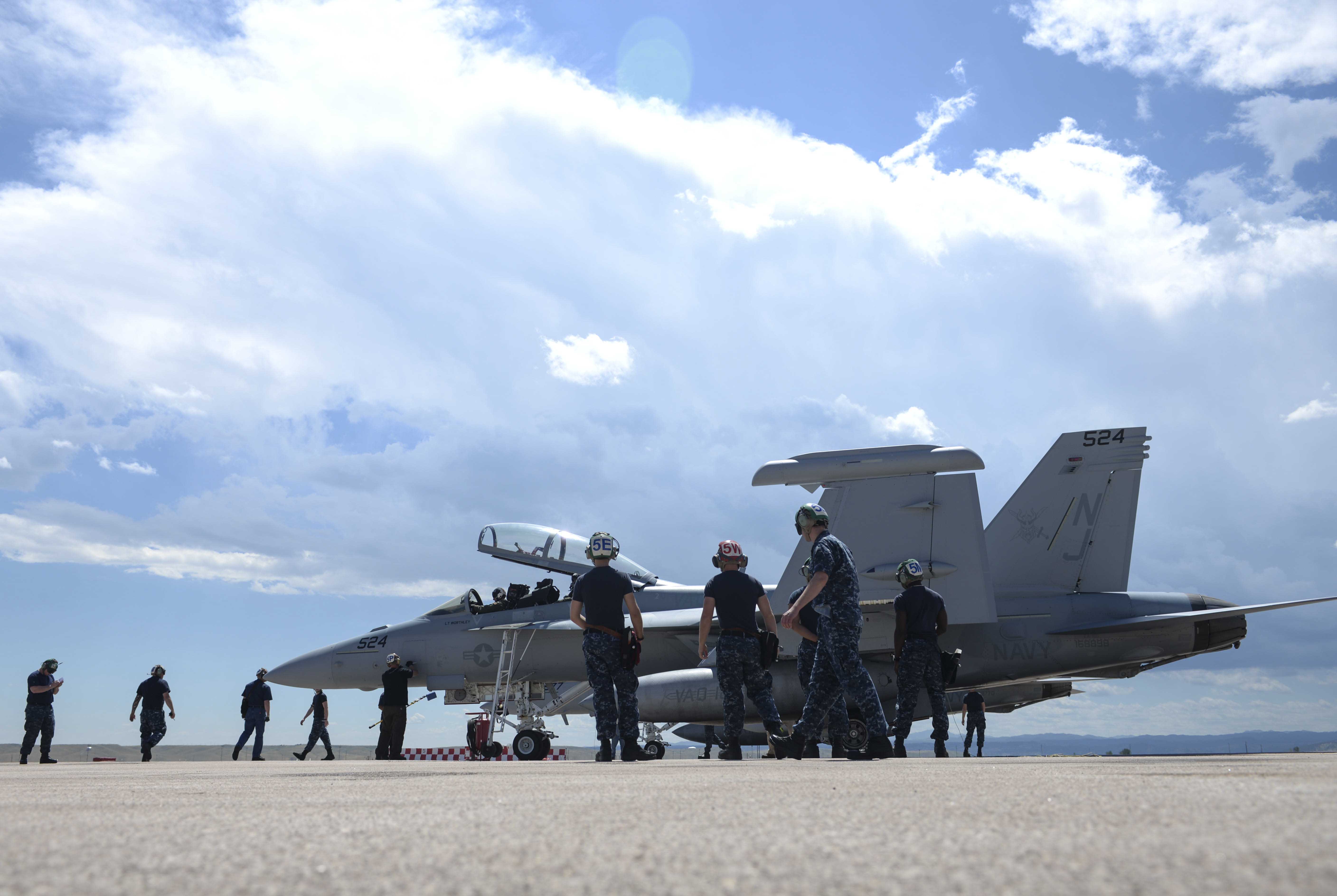 EA-18G Growlers soar in PRTC while training at Ellsworth > Ellsworth ...