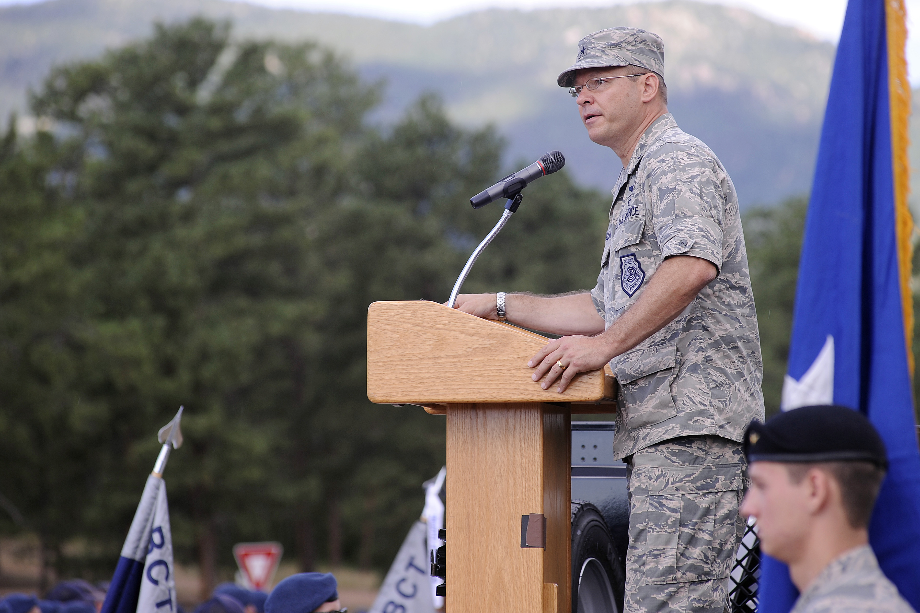Cadet trainees and cadre march out to Jacks Valley