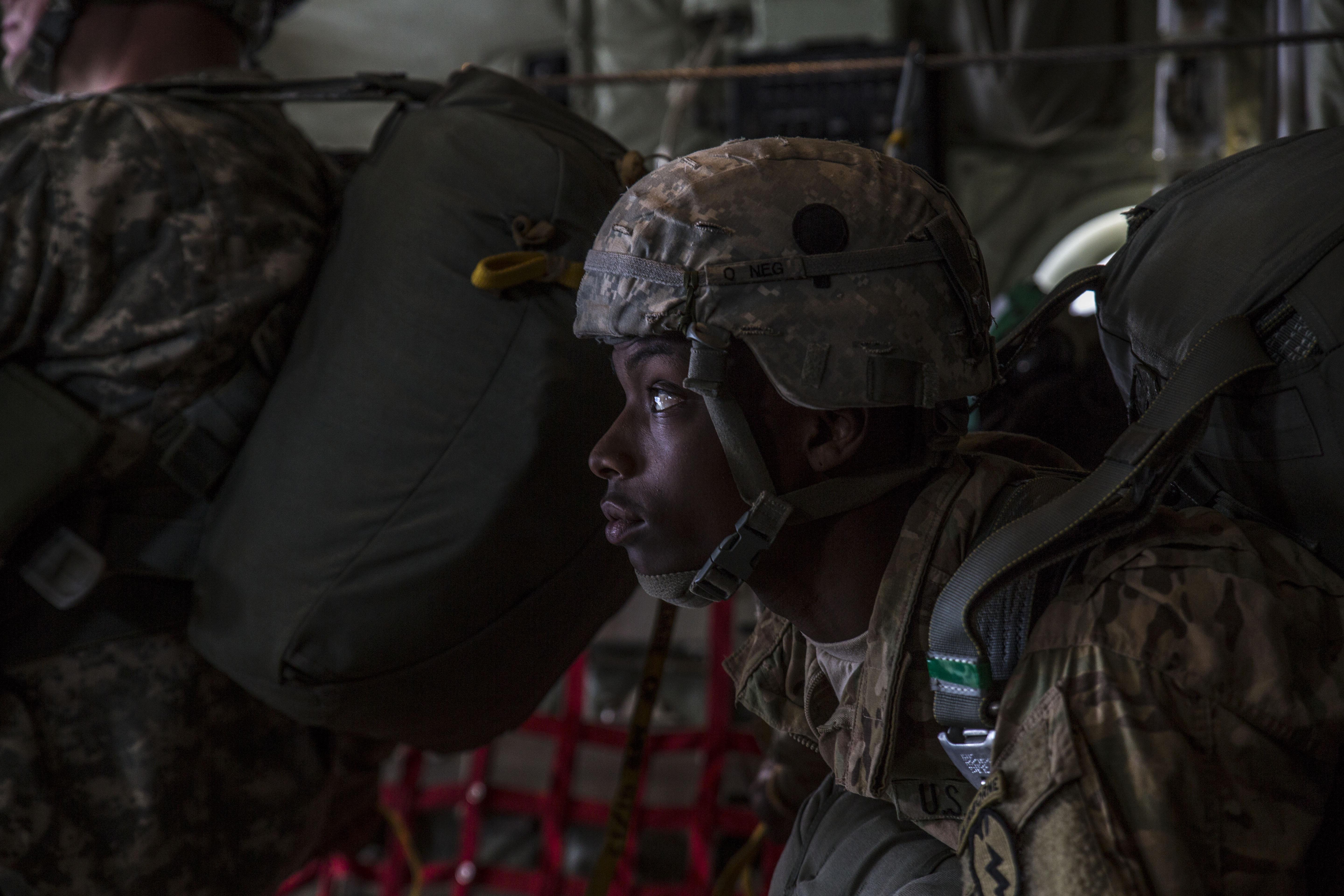 Marine Aerial Refueler Transport Squadron 152 air drops soldiers ...