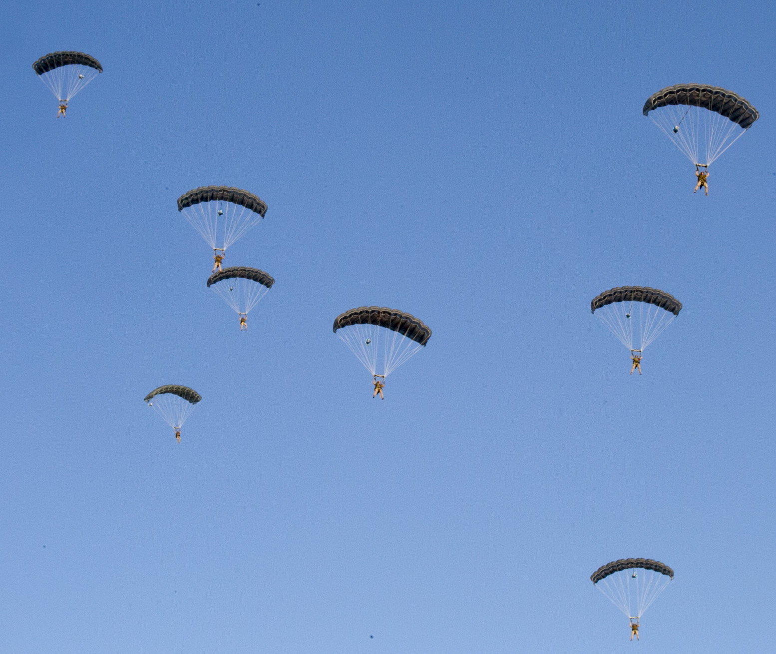 Maritime Marines practice parachuting operations