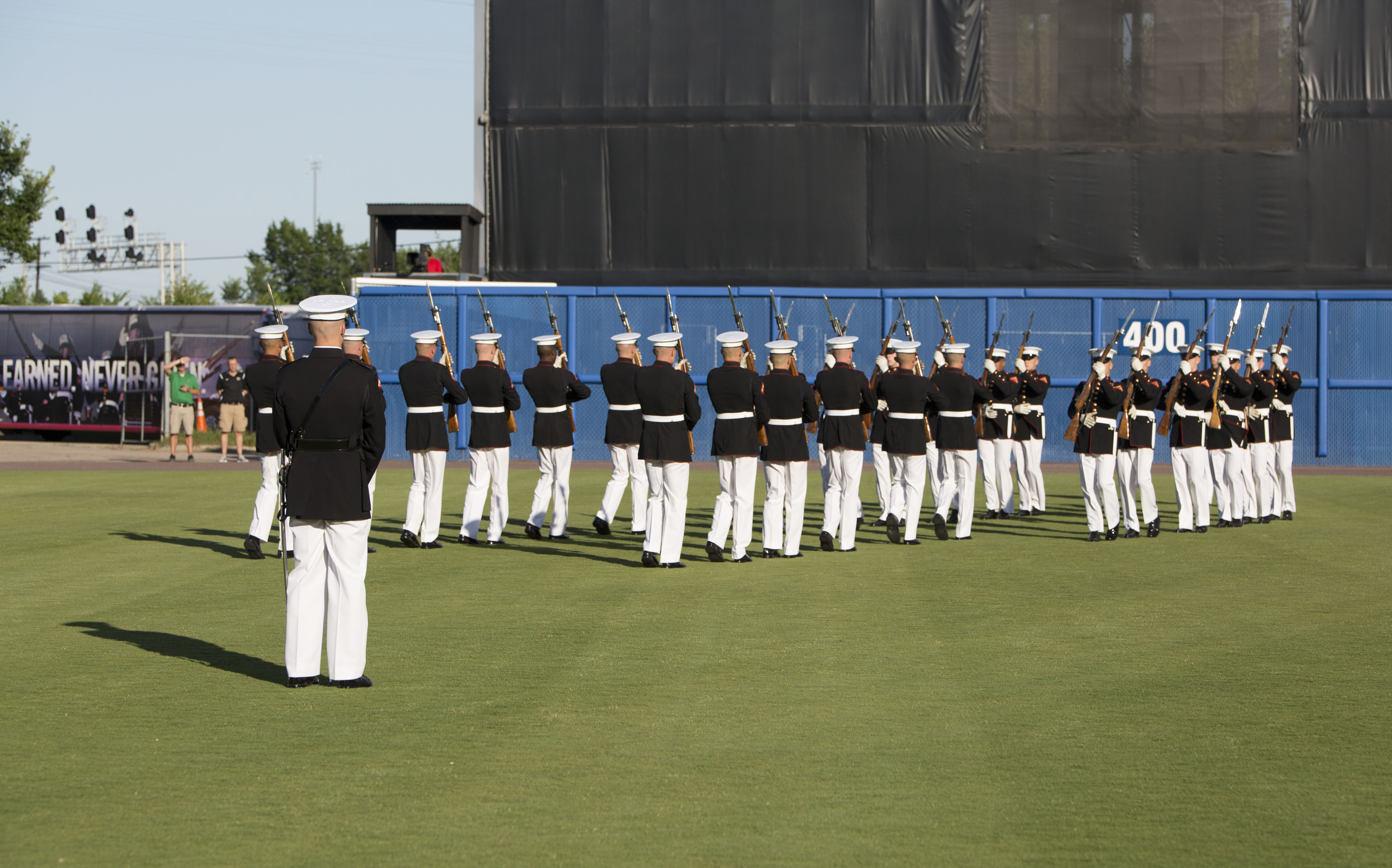 Marines honored at Norfolk Tides baseball game