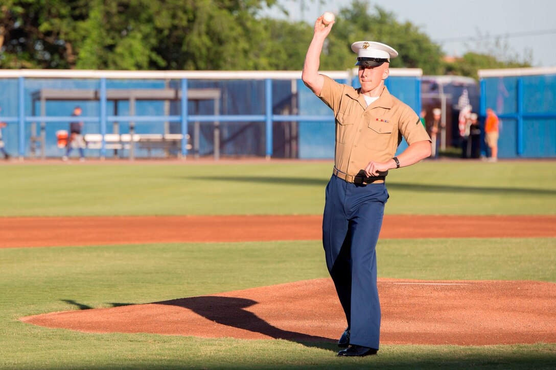 Marines honored at Norfolk Tides baseball game