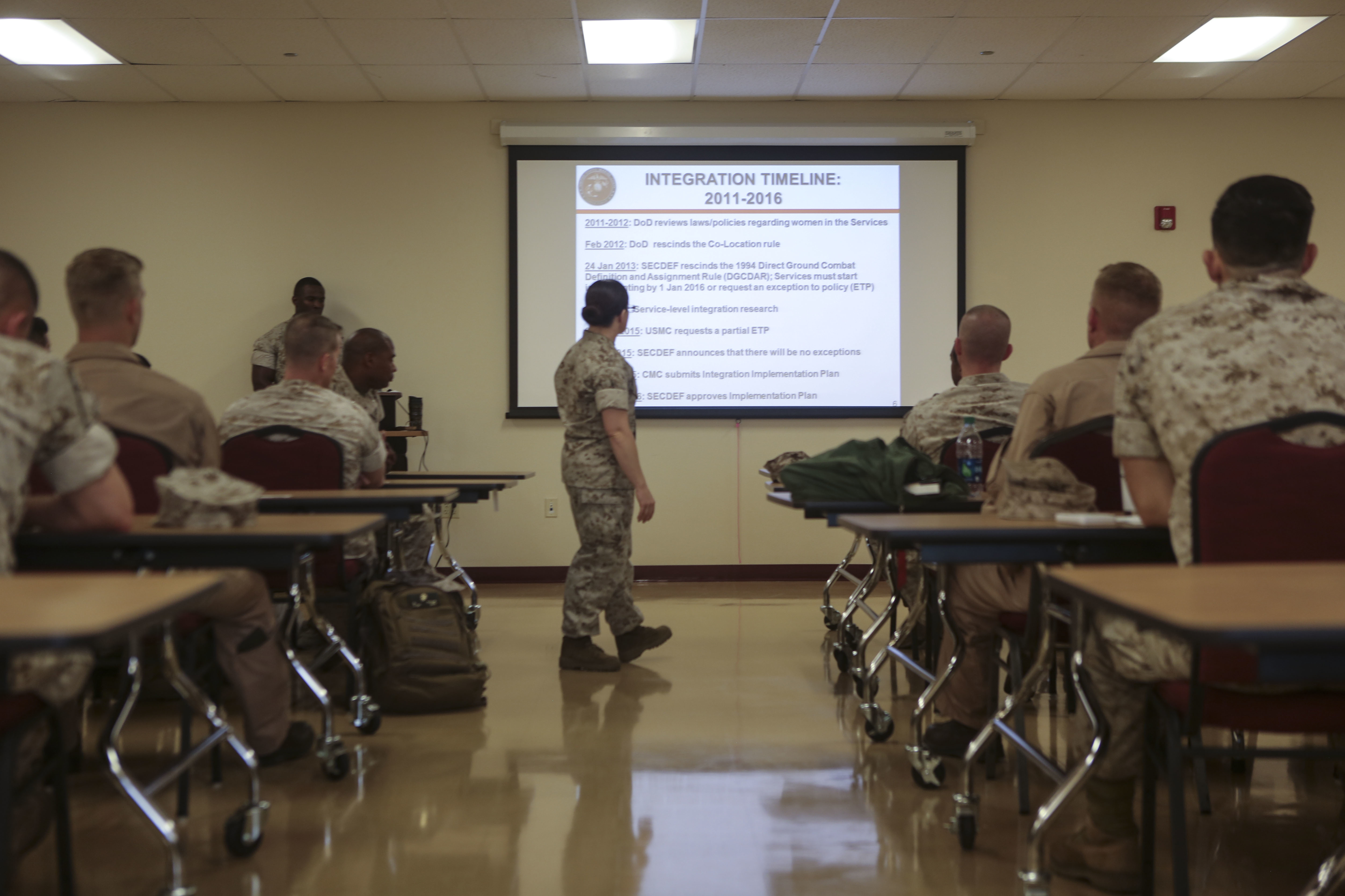 Preparing for change with U.S. Marine Corps Integration Education Plan ...