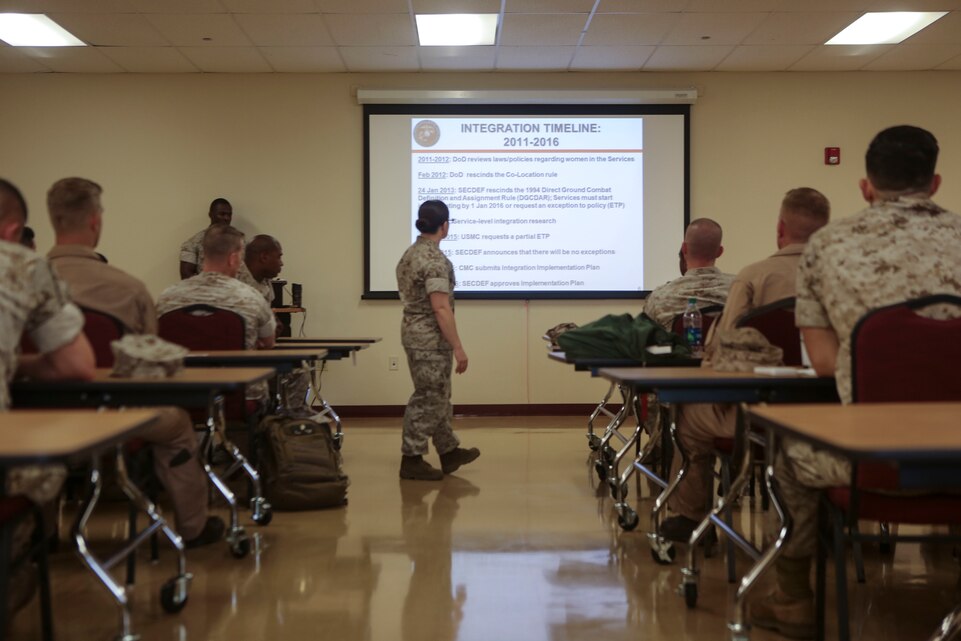 Preparing for change with U.S. Marine Corps Integration Education Plan ...