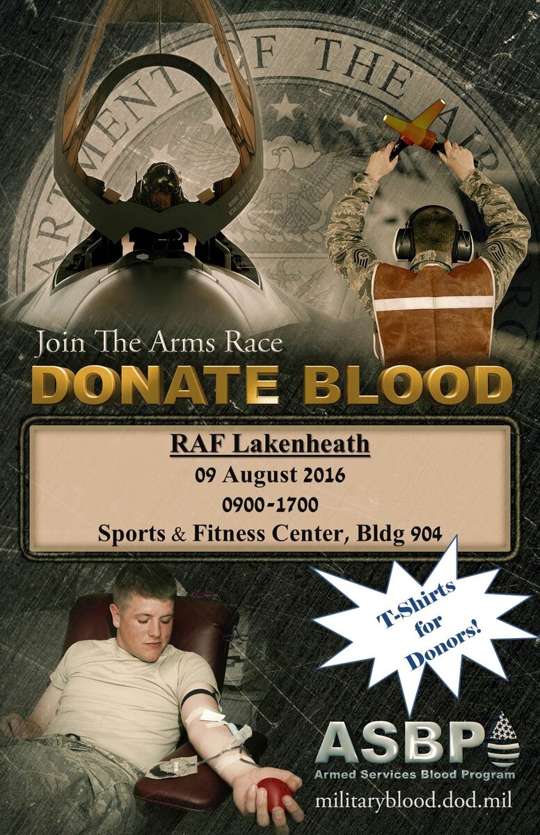 Armed Services Blood Program prepares to hold blood drive > Royal Air ...