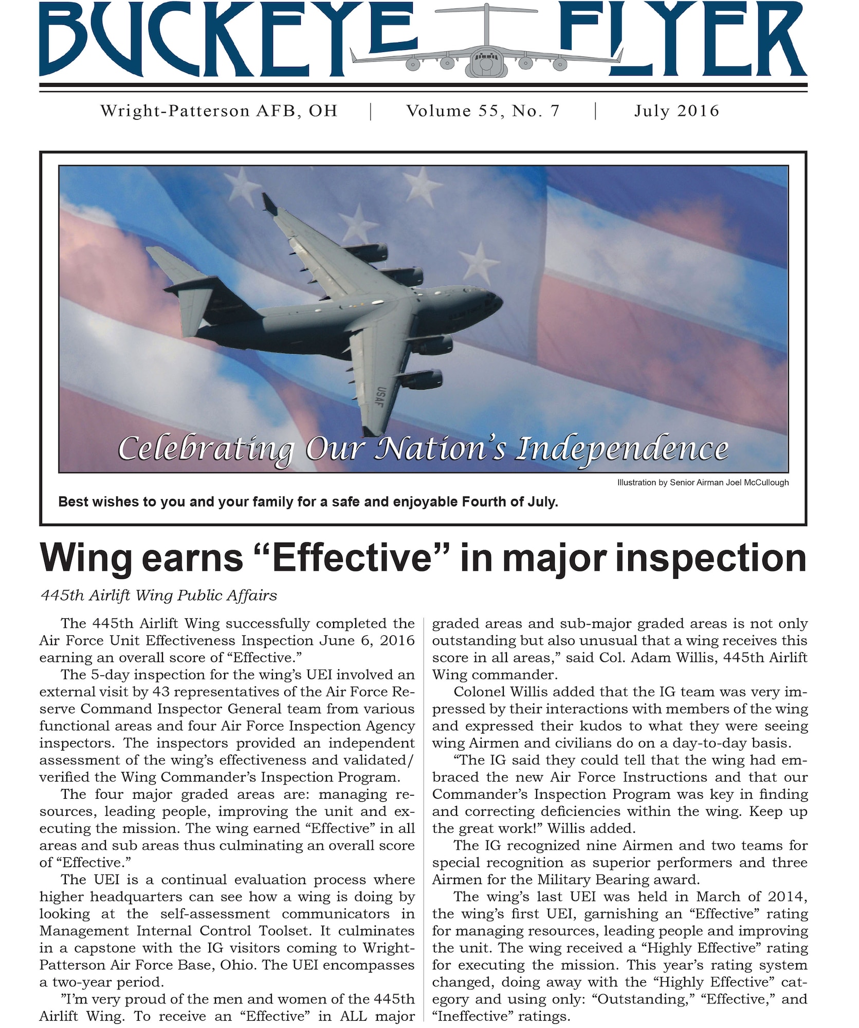 July Issue Of The Buckeye Flyer Now Available 445th Airlift Wing