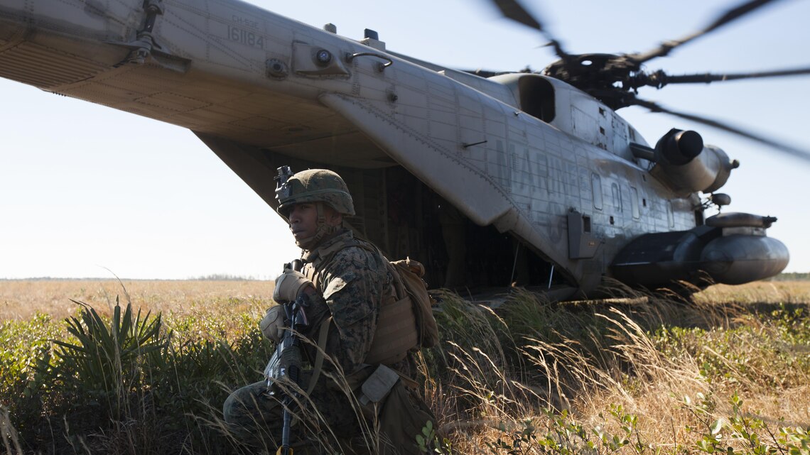 Marine Air-Ground team conducts large scale assault, offensive air ...