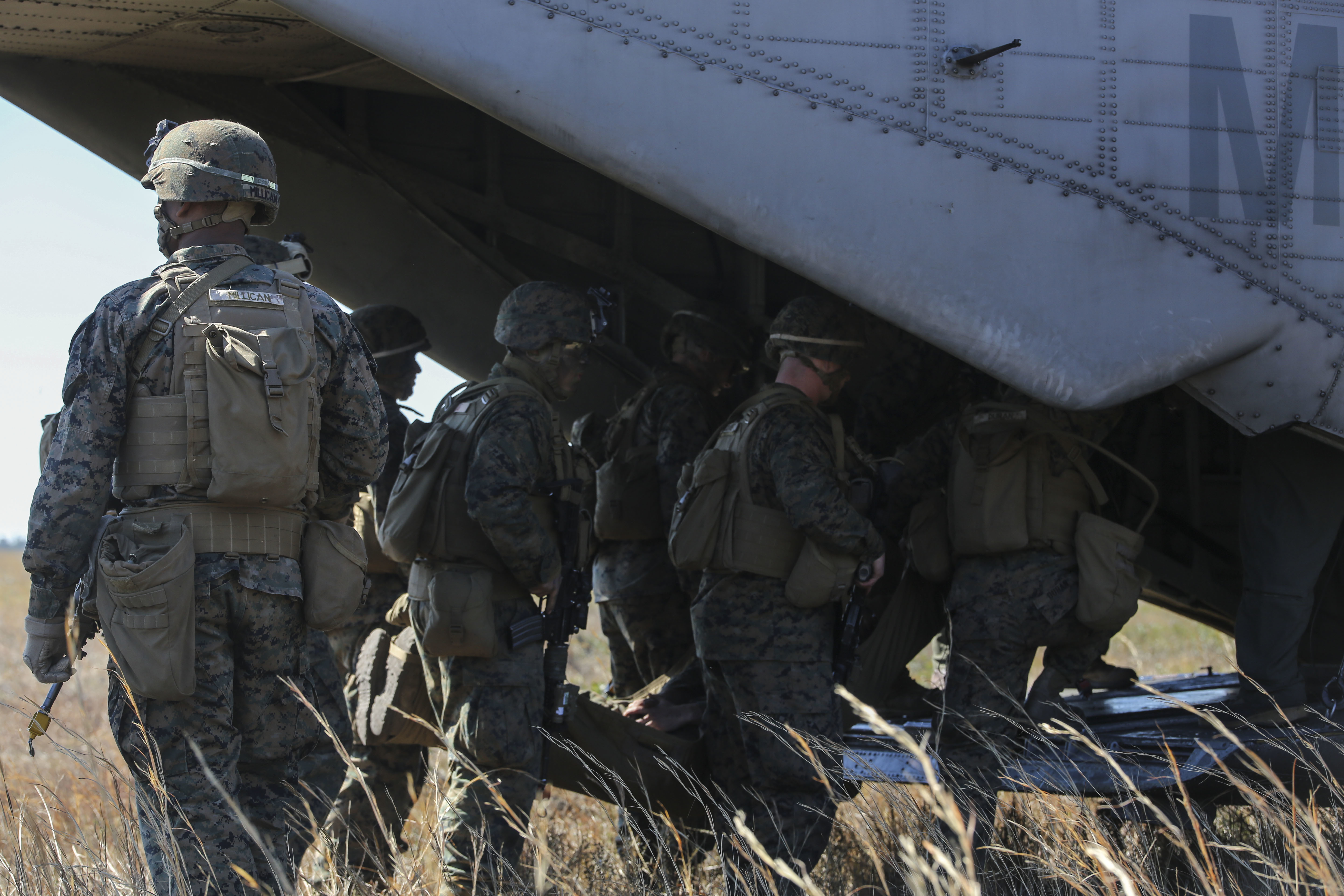 Marine Air Ground Team Conducts Large Scale Assault Offensive Air Support Operations During