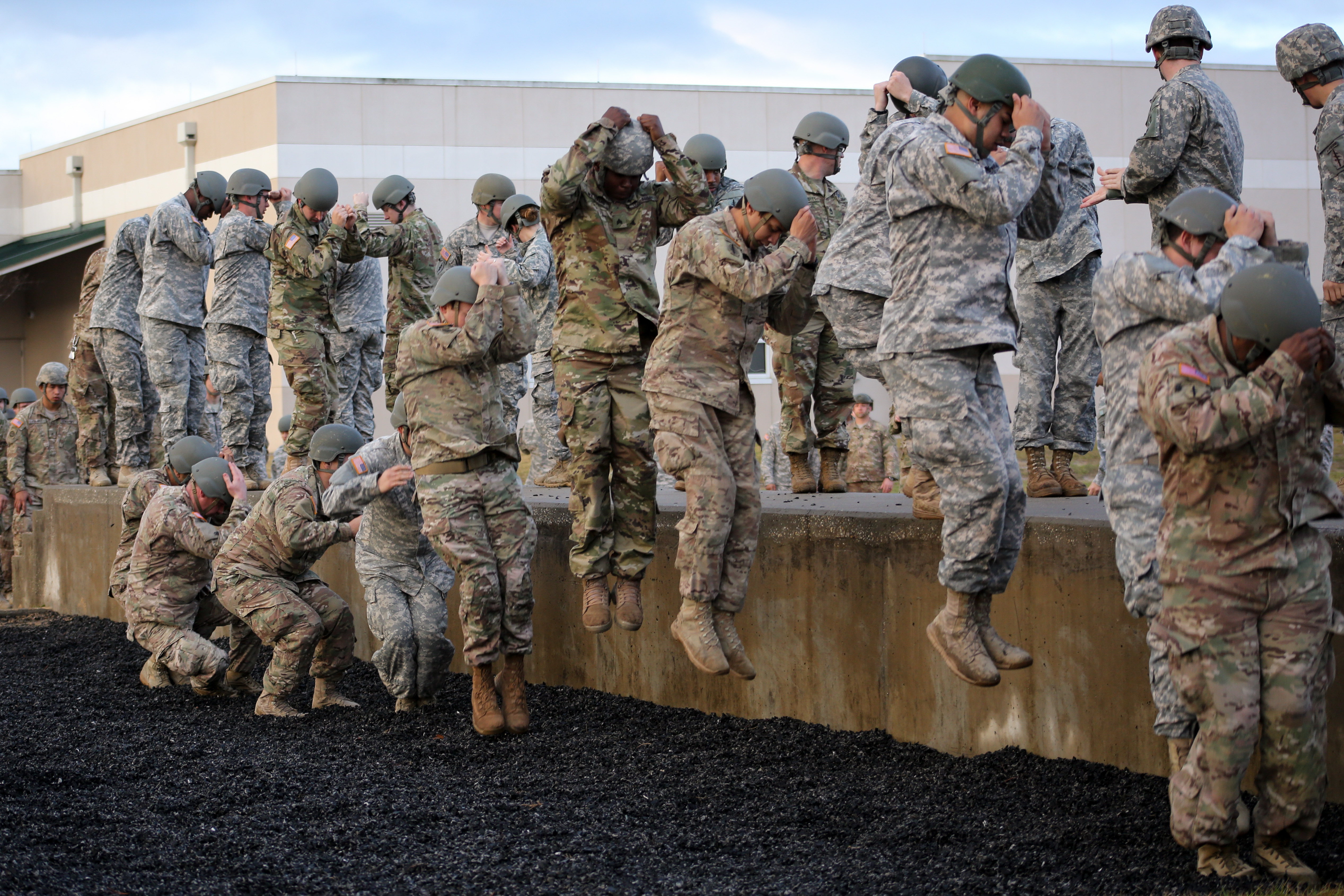 7th Group Soldiers Jump From UH 60 Blackhawk Helicopters 7th Group Soldiers Jump From UH 60 Blackhawk Helicopters