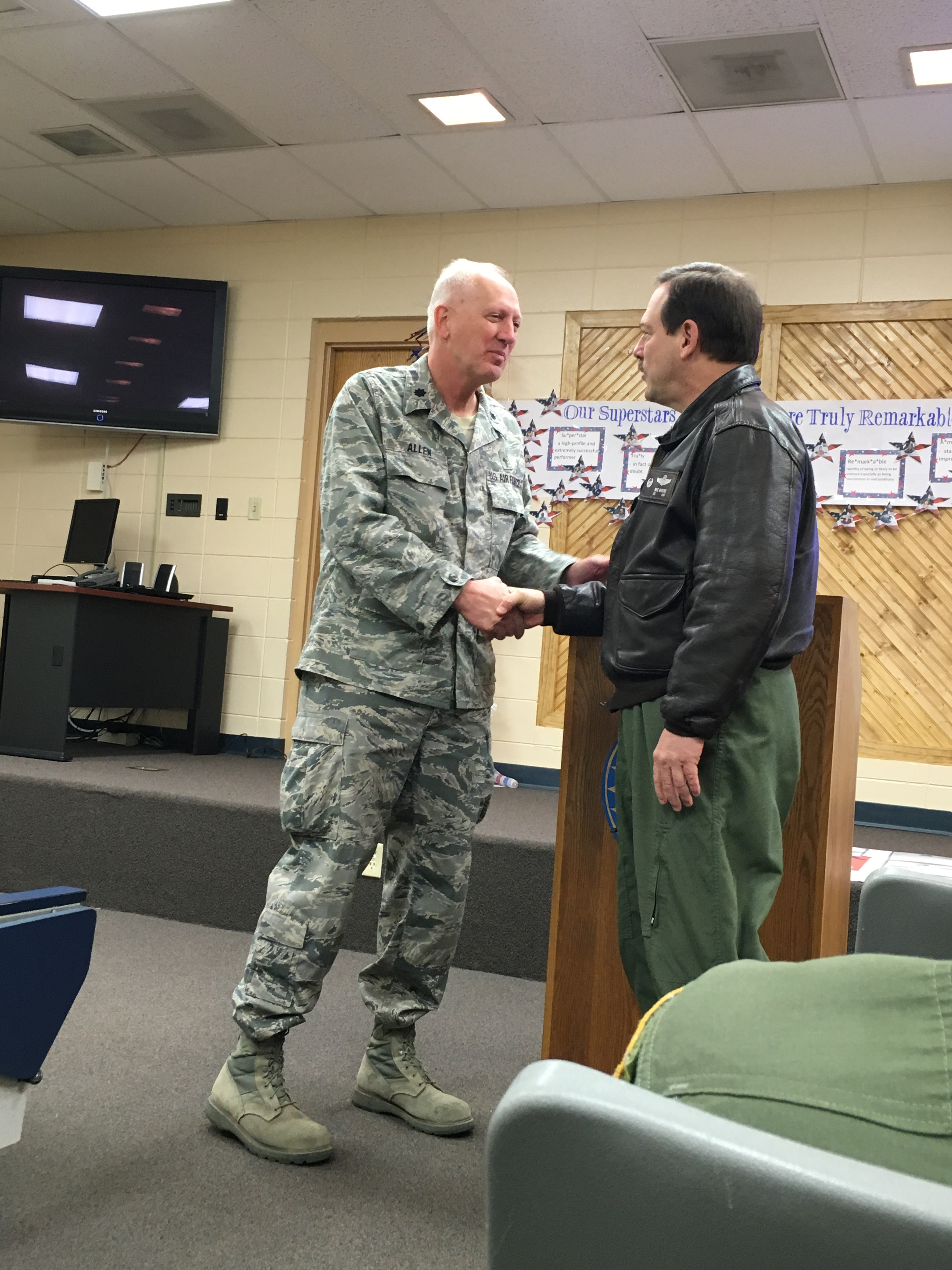 Lt. Col. David Allen last worship service